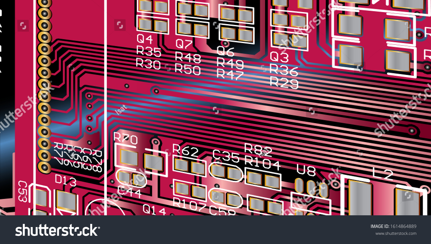 Empty Circuit Board Red Colour Pcb: เวกเตอร์สต็อก (ปลอดค่าลิขสิทธิ์ ...
