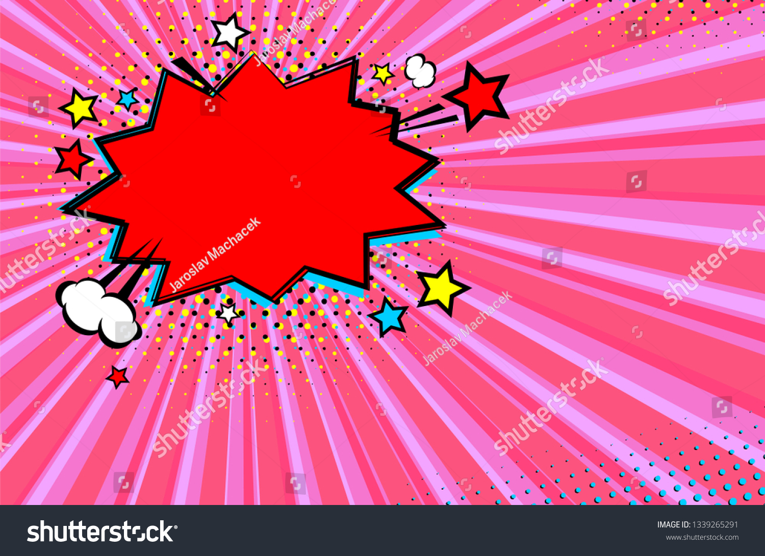 Empty Comic Speech Red Bubble On Stock Vector (Royalty Free) 1339265291