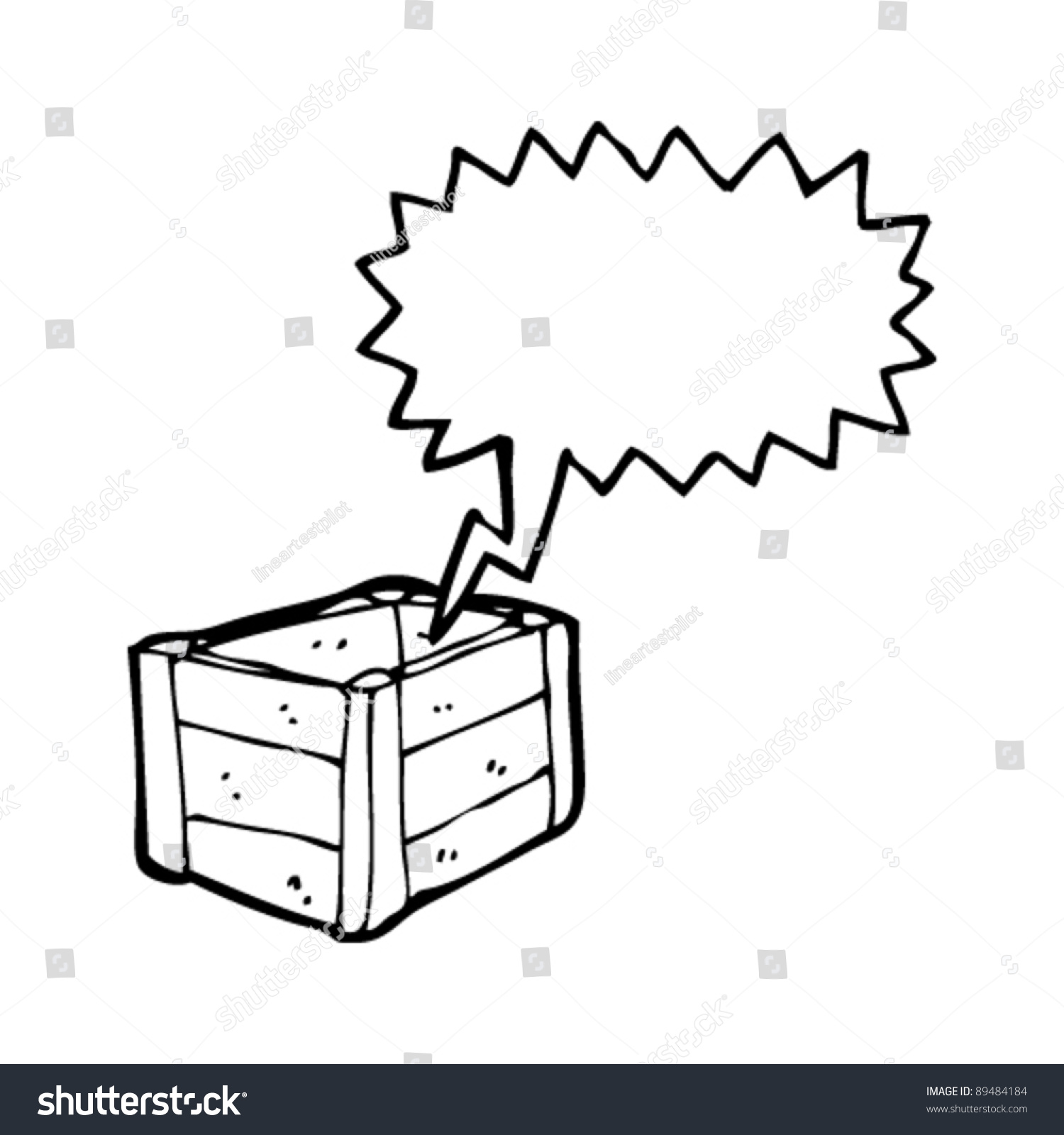 Empty Farm Crate Cartoon Stock Vector (Royalty Free) 89484184
