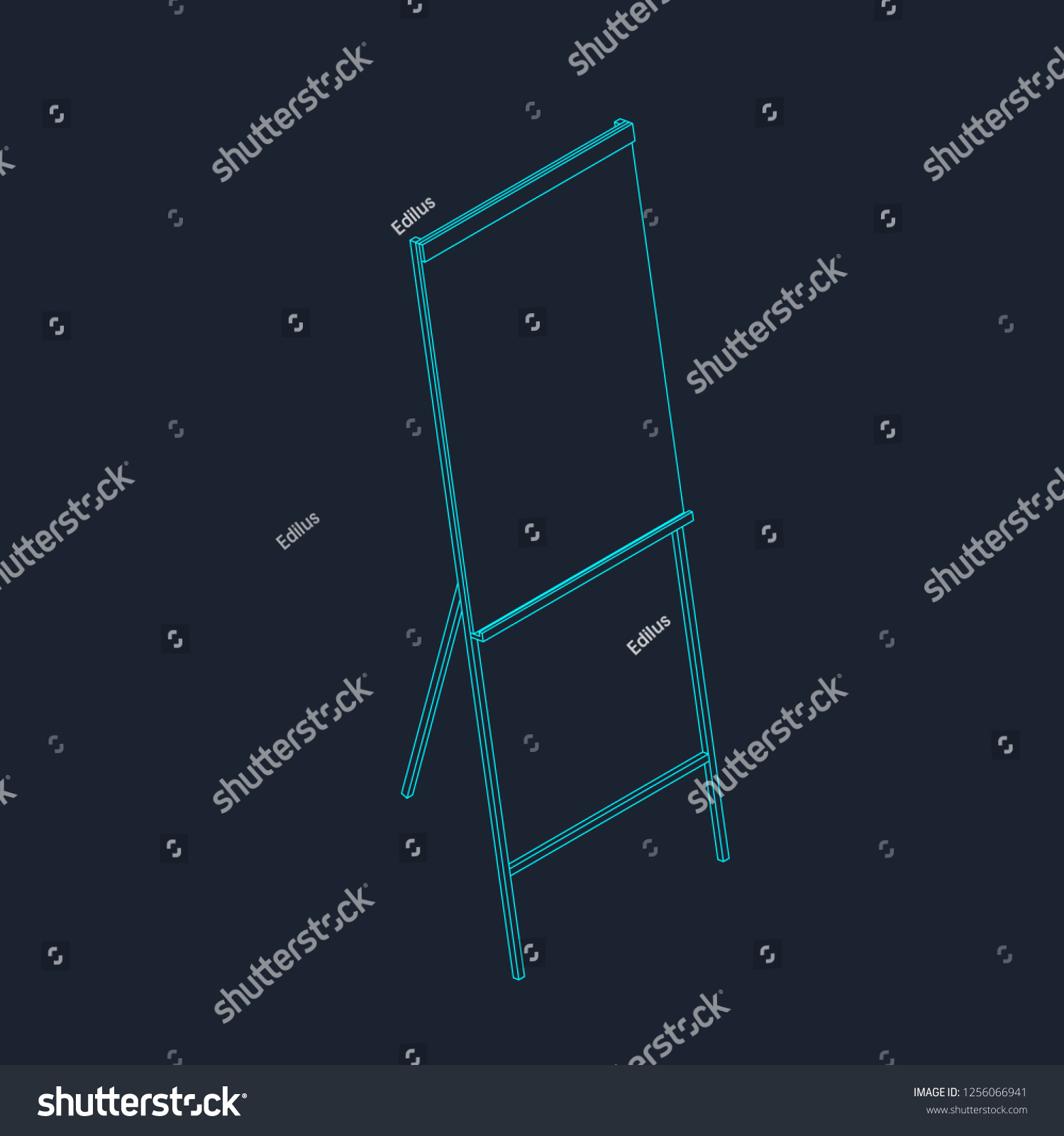 Empty Flip Chart Vector Outline Illustration Stock Vector (Royalty Free ...
