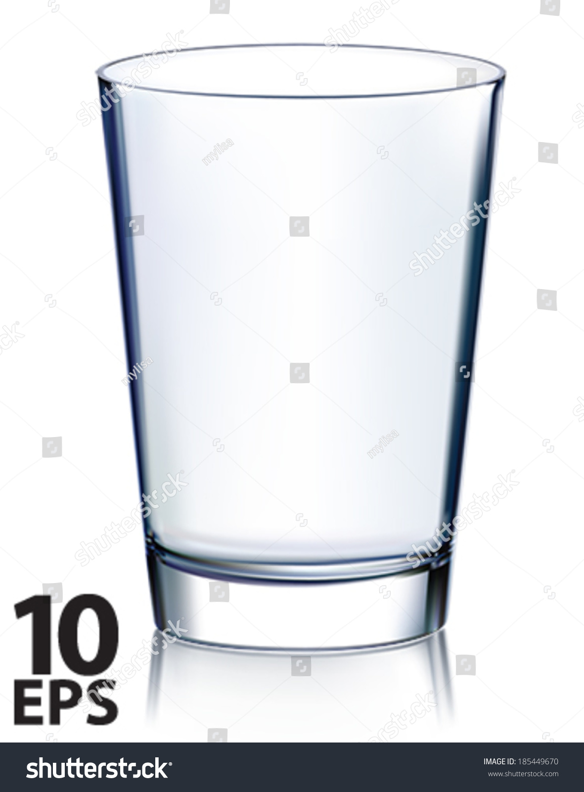 Empty Glass Non Transparent Vector Illustration Stock Vector (Royalty ...
