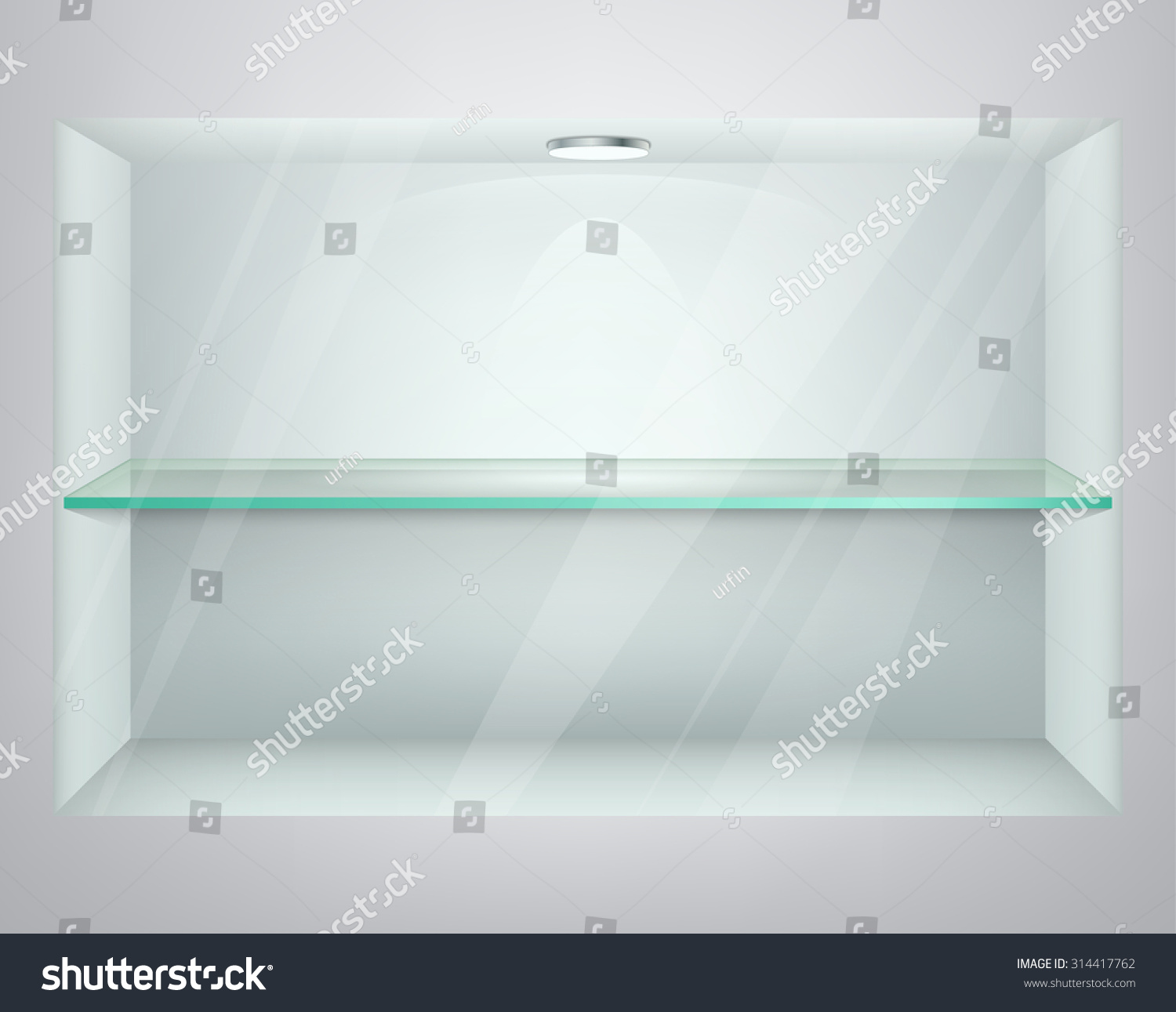Empty Glass Showcase Vector Illustration Stock Vector (Royalty Free ...