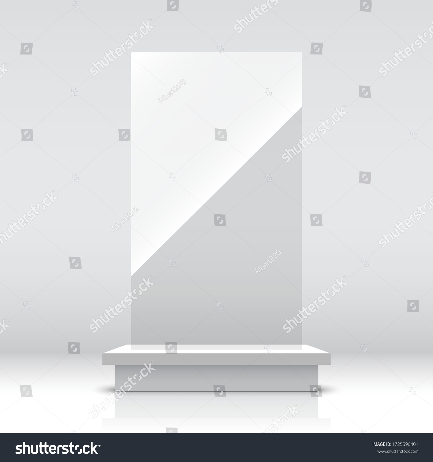Empty Glass Trophy Award Vector Illustration Stock Vector (Royalty Free ...