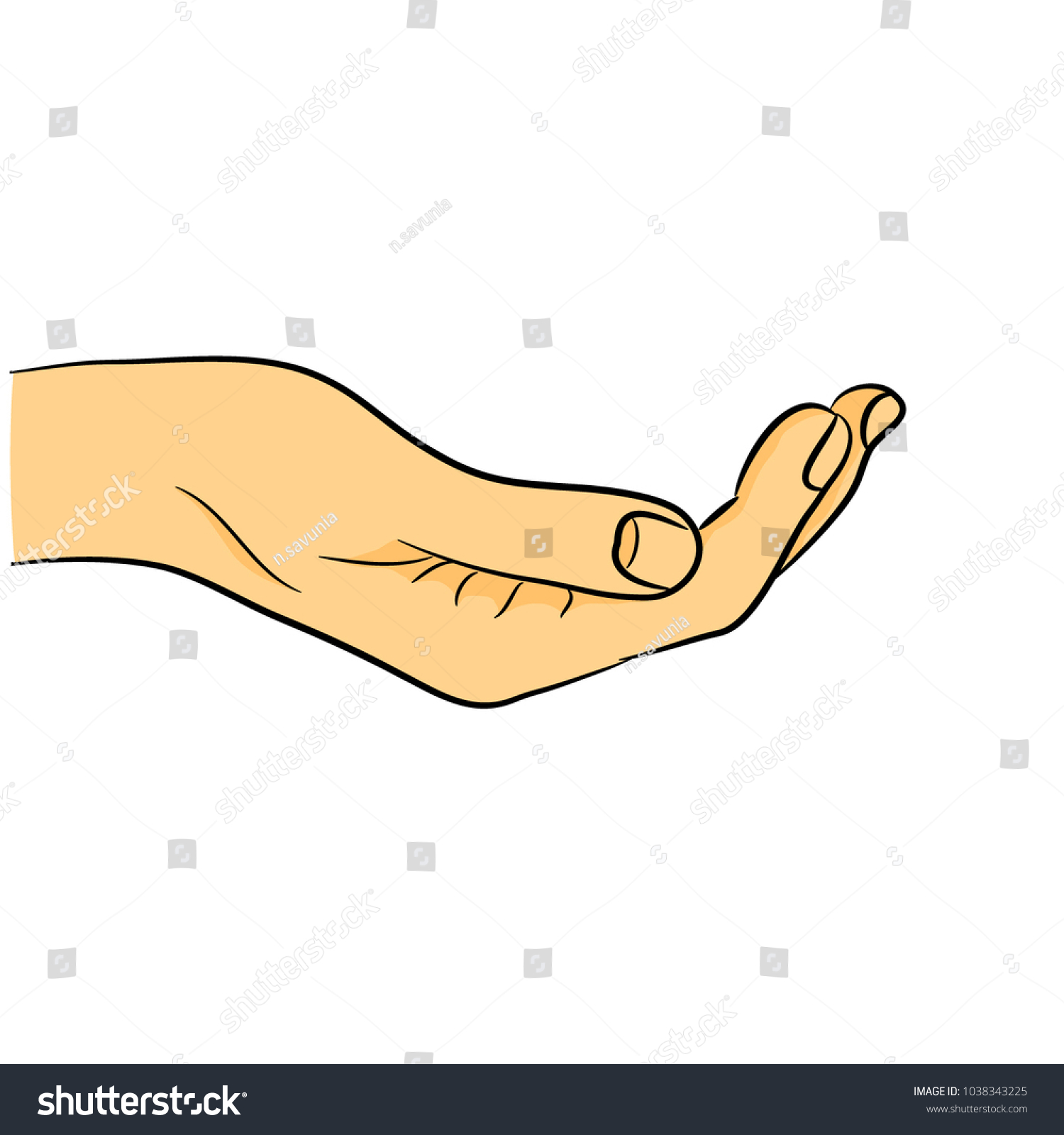 Empty Hand Vector Give Your Hand Stock Vector (Royalty Free) 1038343225 ...