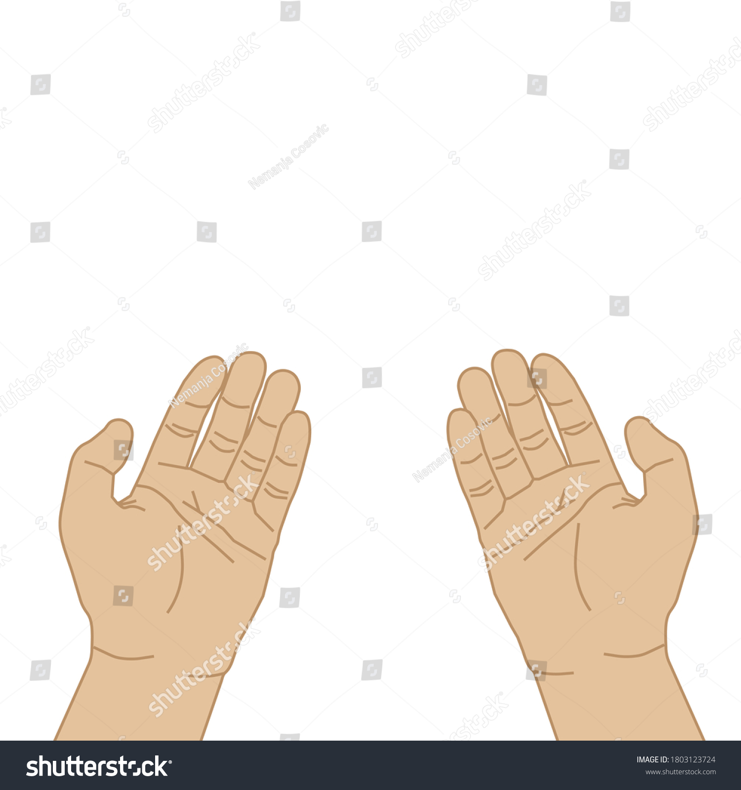 Empty Hands Giving Taking Vector Illustration Stock Vector (Royalty ...