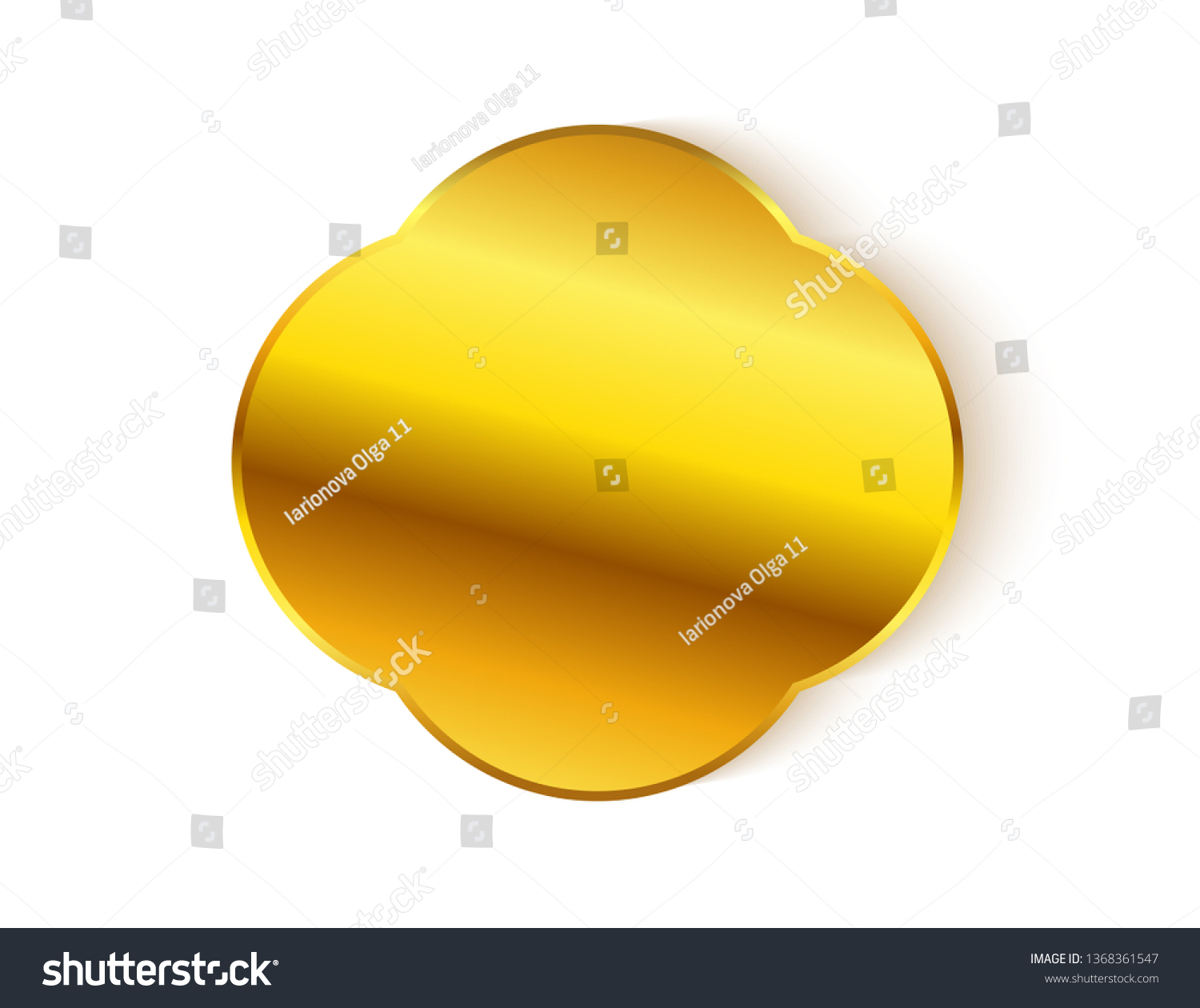 Empty Label Sticker Gold Stock Vector (Royalty Free) 1368361547 ...