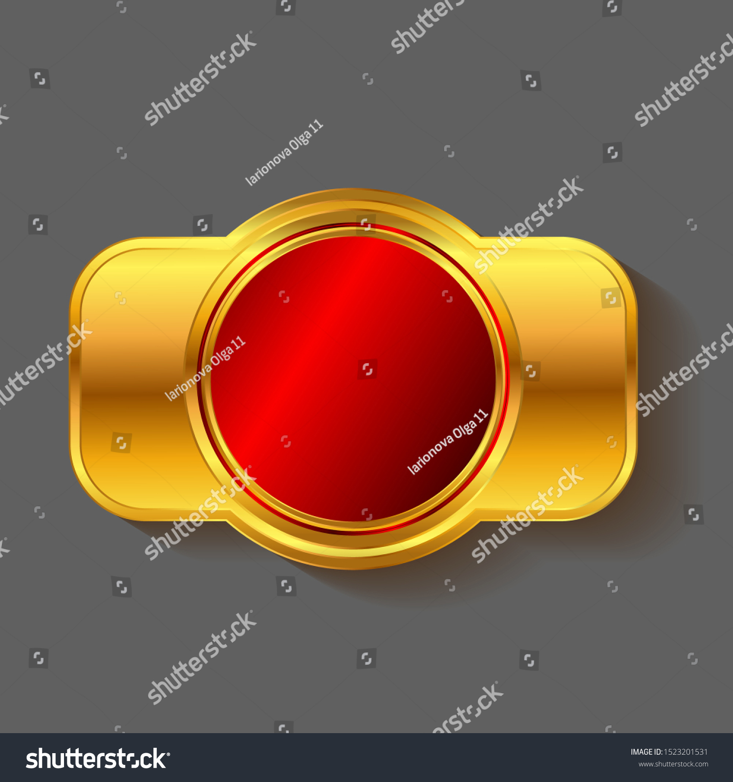 Empty Label Sticker Gold Shadow Stock Vector (Royalty Free) 1523201531 ...