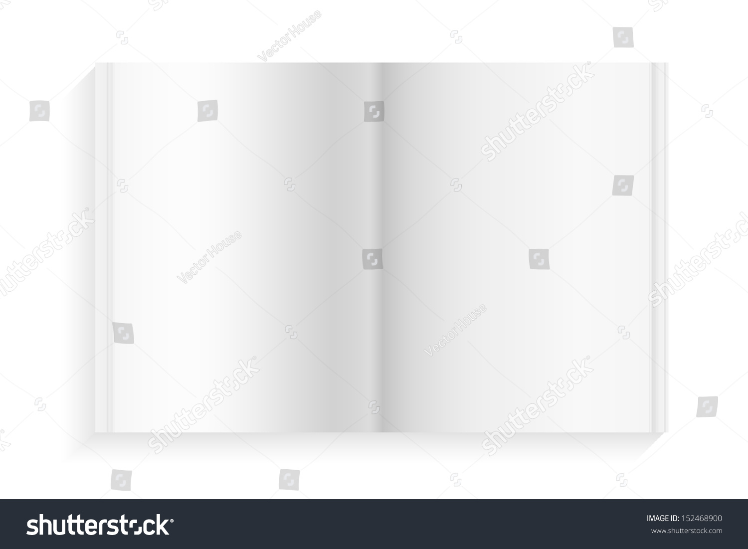 Empty Magazine On White Background Vector Stock Vector (Royalty Free ...