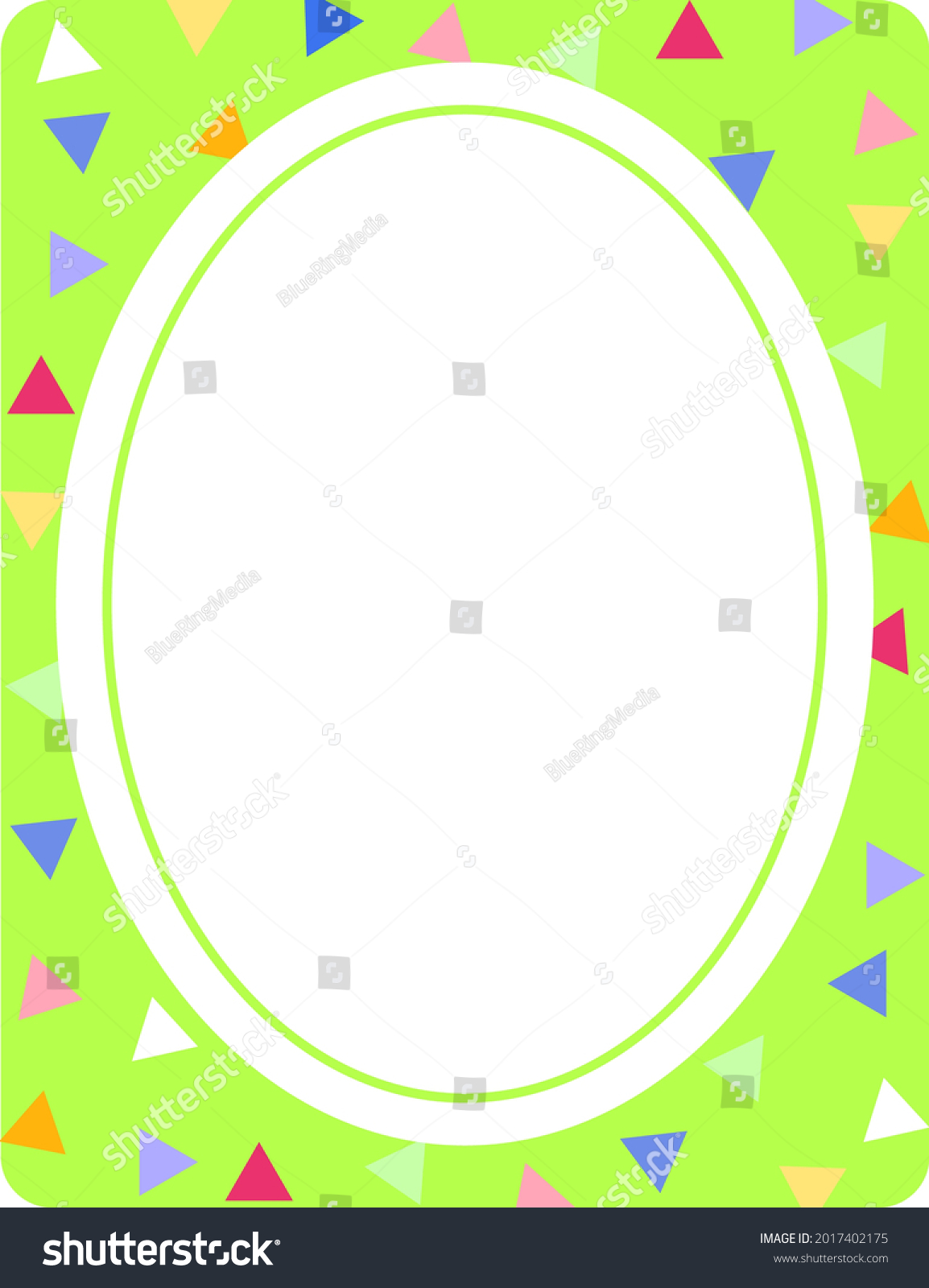 Empty Oval Shape Banner Template Illustration Stock Vector (Royalty ...
