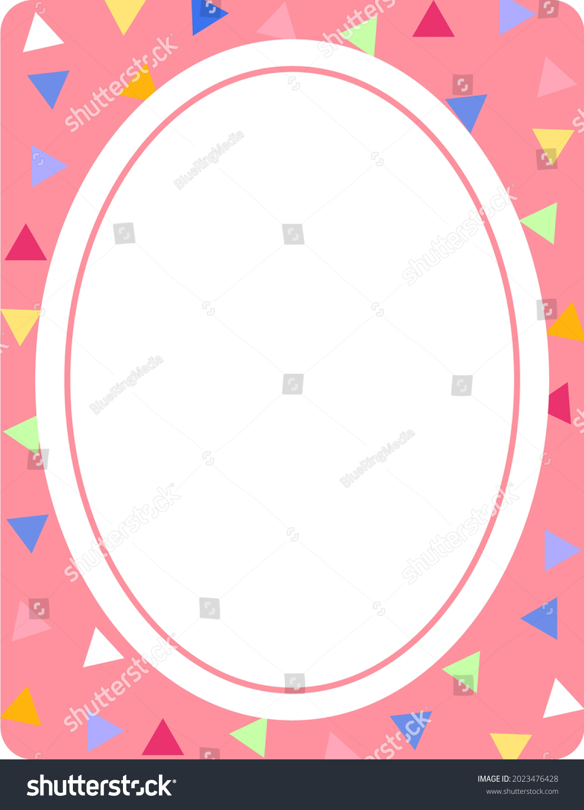 Empty Oval Shape Banner Template Illustration Stock Vector (Royalty ...