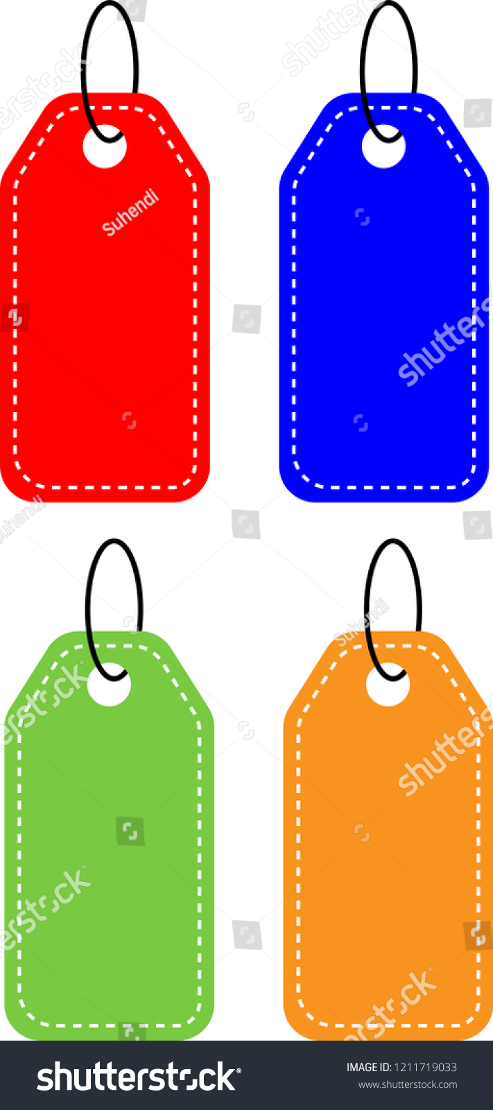 Empty Price Tag Vector: vector de stock (libre de regalías) 1211719033