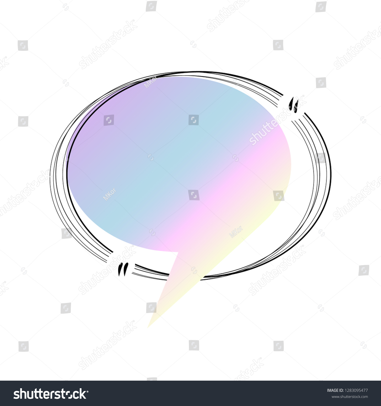 Empty Quote Template Speech Bubble Rainbow Stock Vector (Royalty Free ...