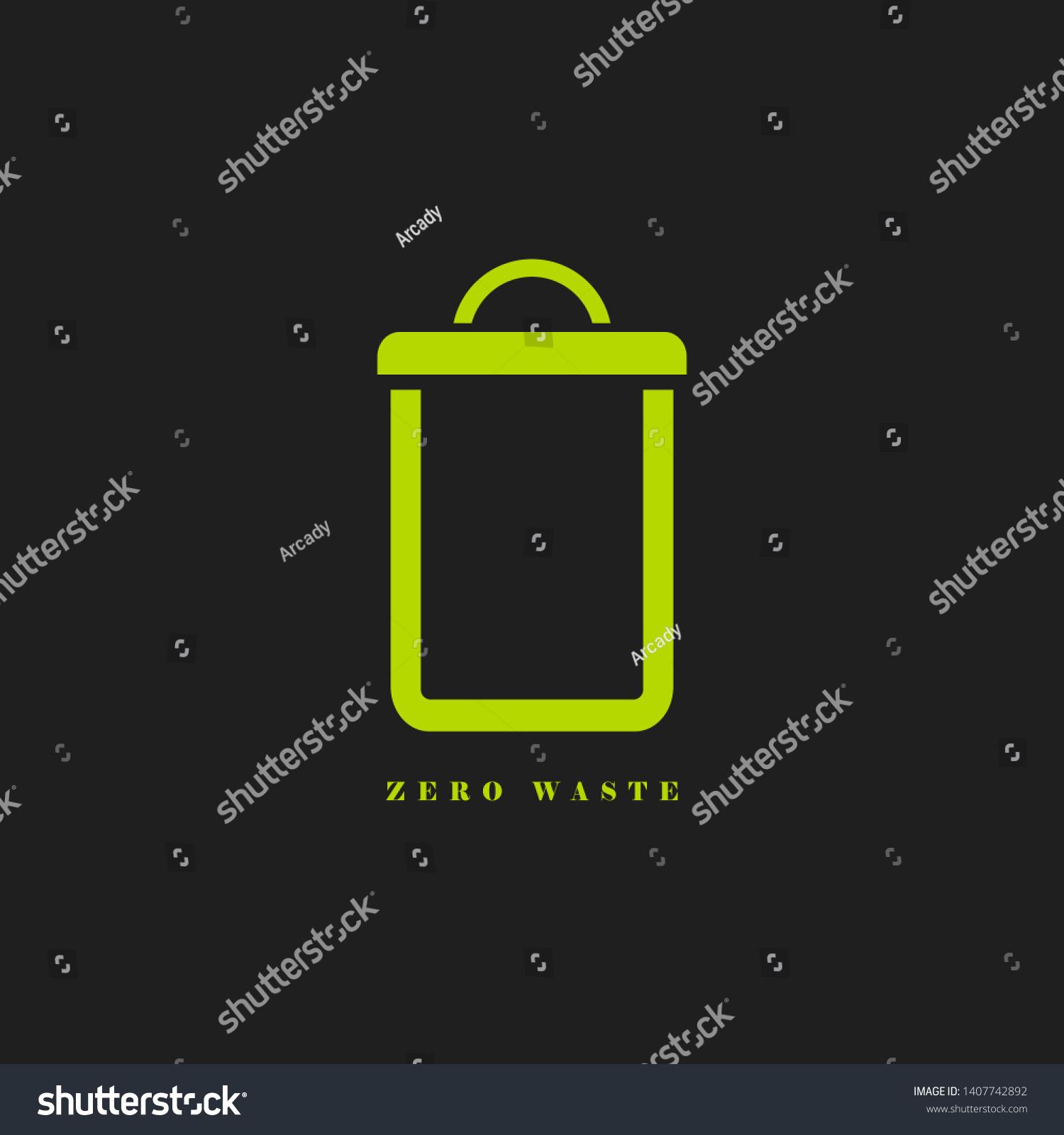 Empty Recycle Bin Vector Pictogram Isolated Stock Vector (Royalty Free ...