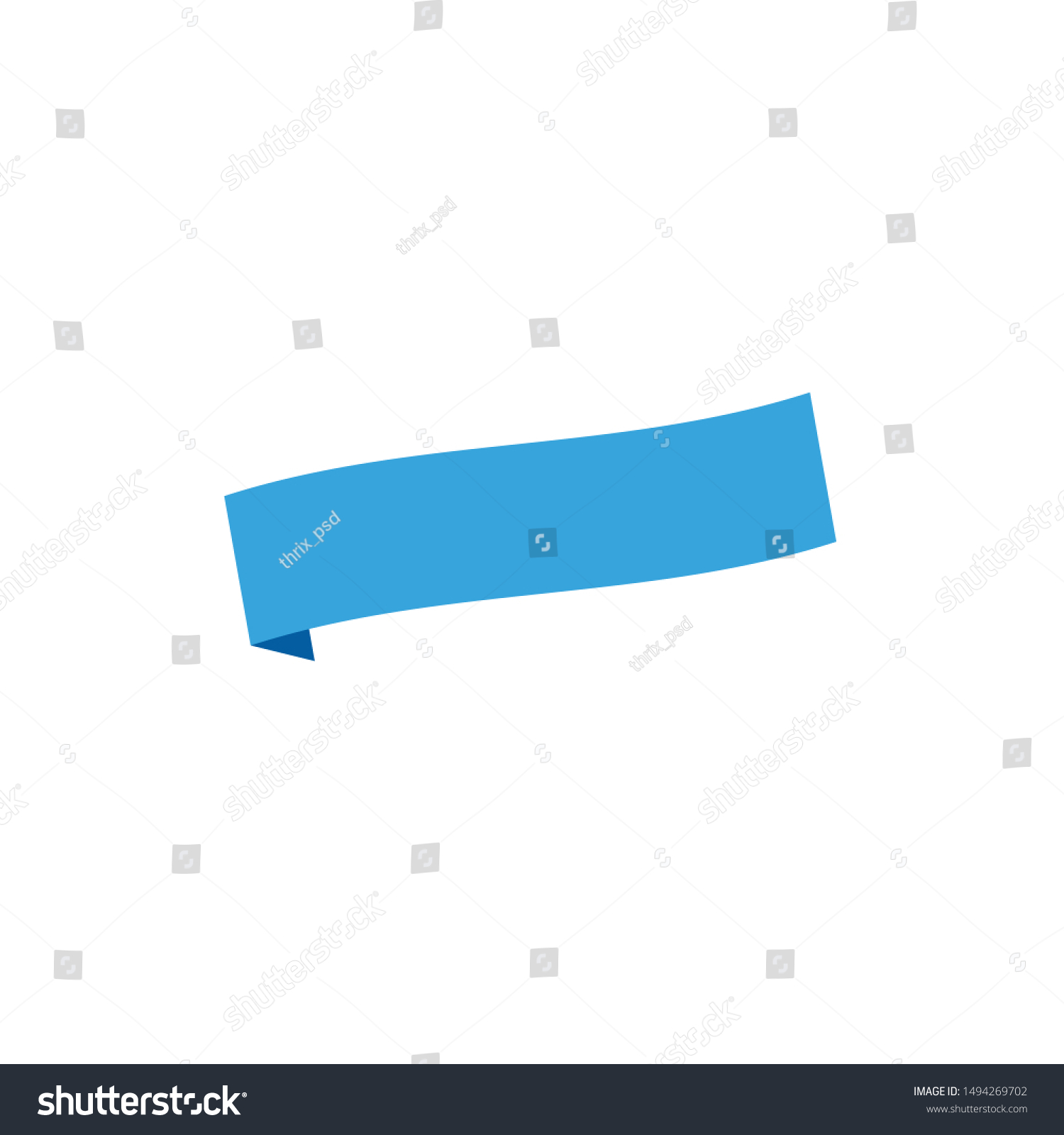Empty Ribbon Frame Simple Your Text Stock Vector (Royalty Free ...