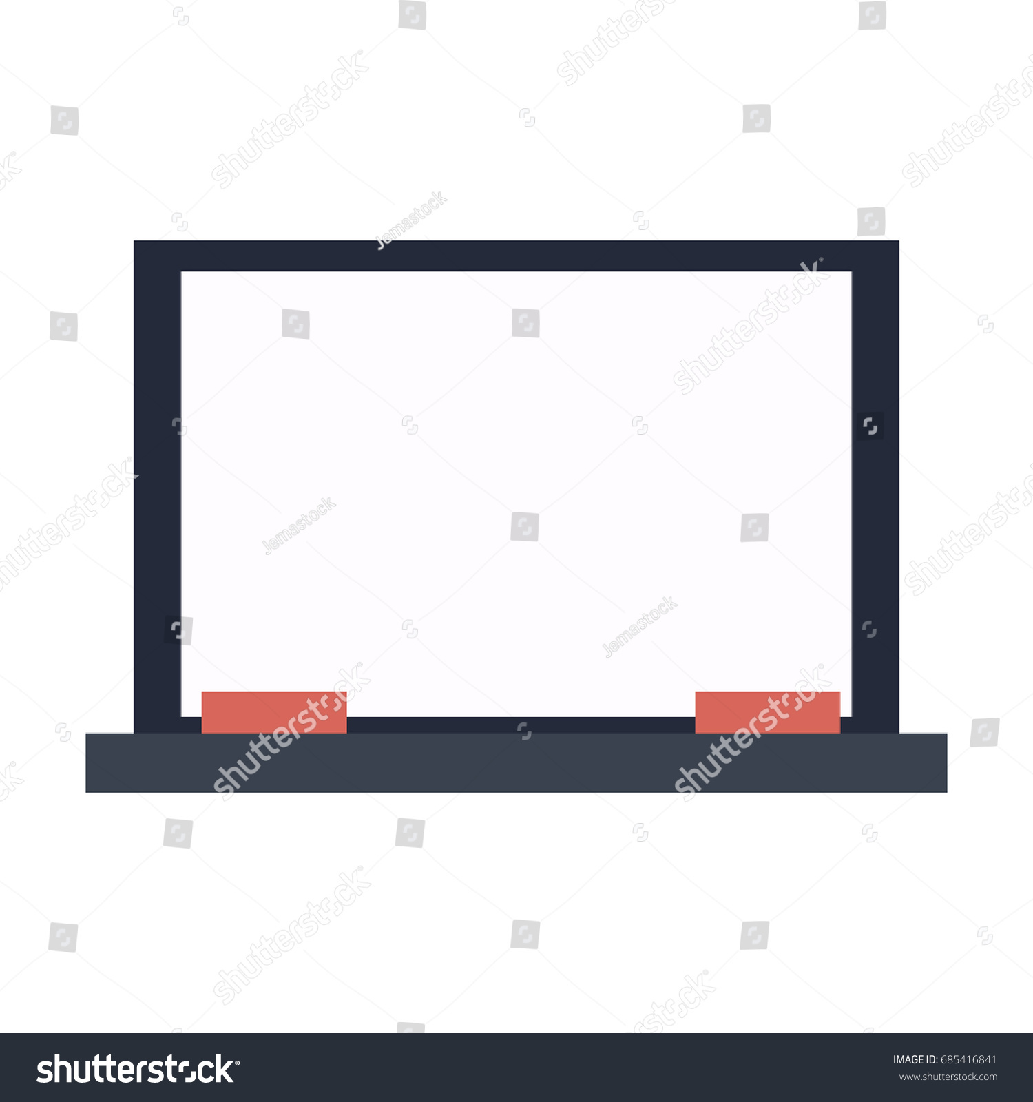 Empty School Chalkboard Texture Frame Eraser Stock Vector (Royalty Free ...
