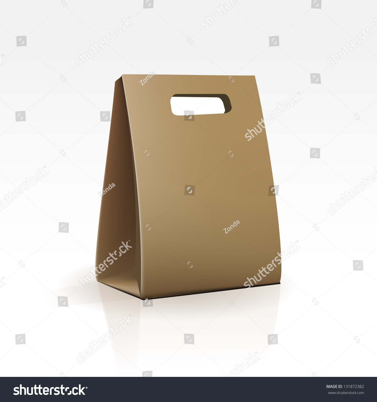 Empty Shopping Bag On White Background Stock Vector (Royalty Free ...