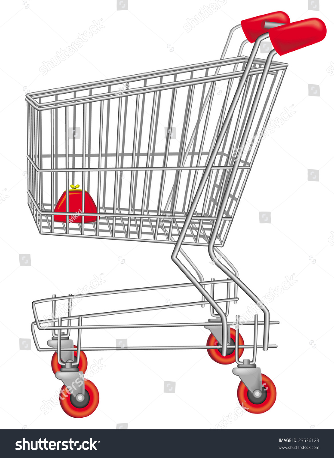 Empty Shopping Cart Vector Illustration Stock Vector (Royalty Free ...
