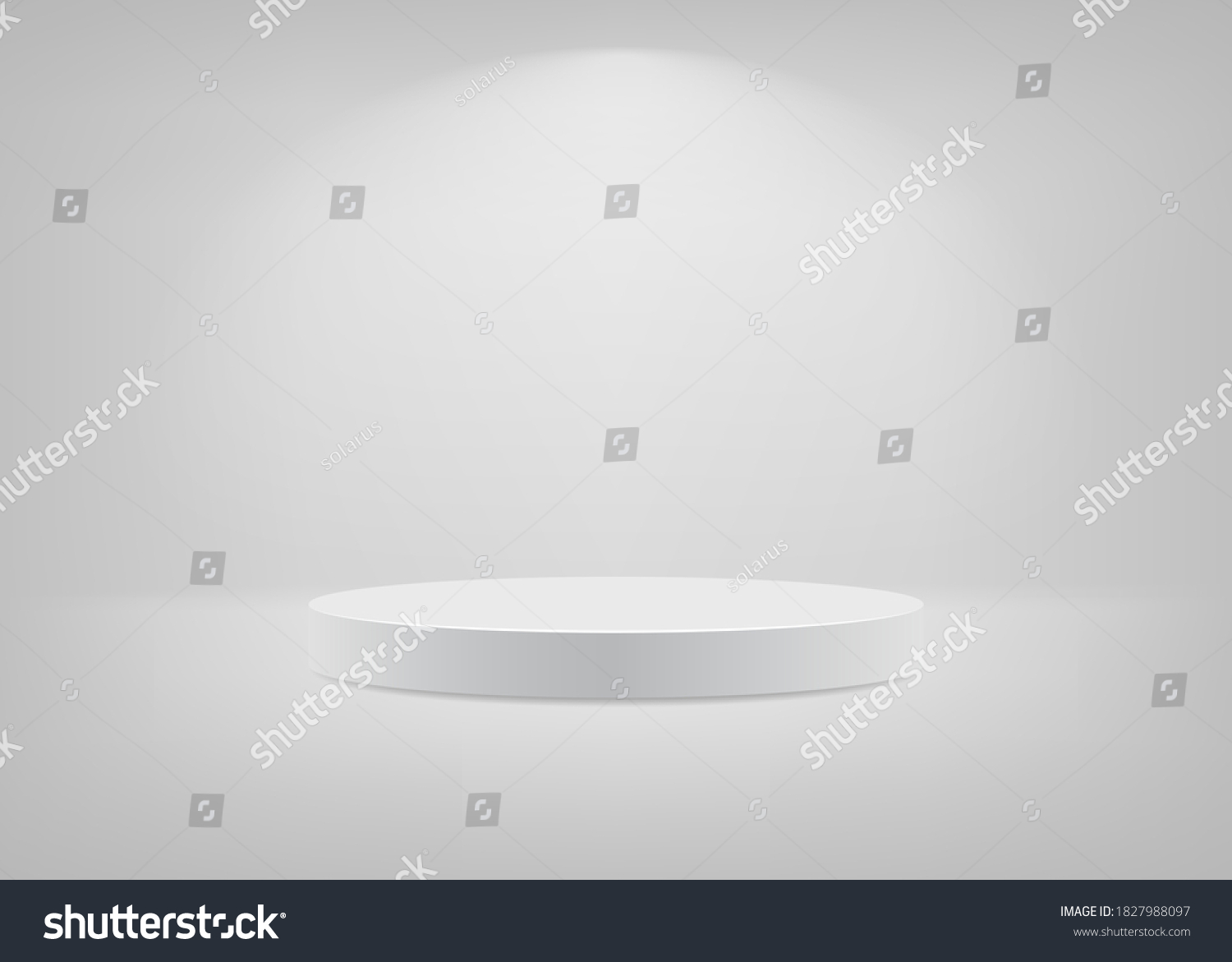 Empty Stage White Background Presentation Vector Stock Vector (Royalty ...