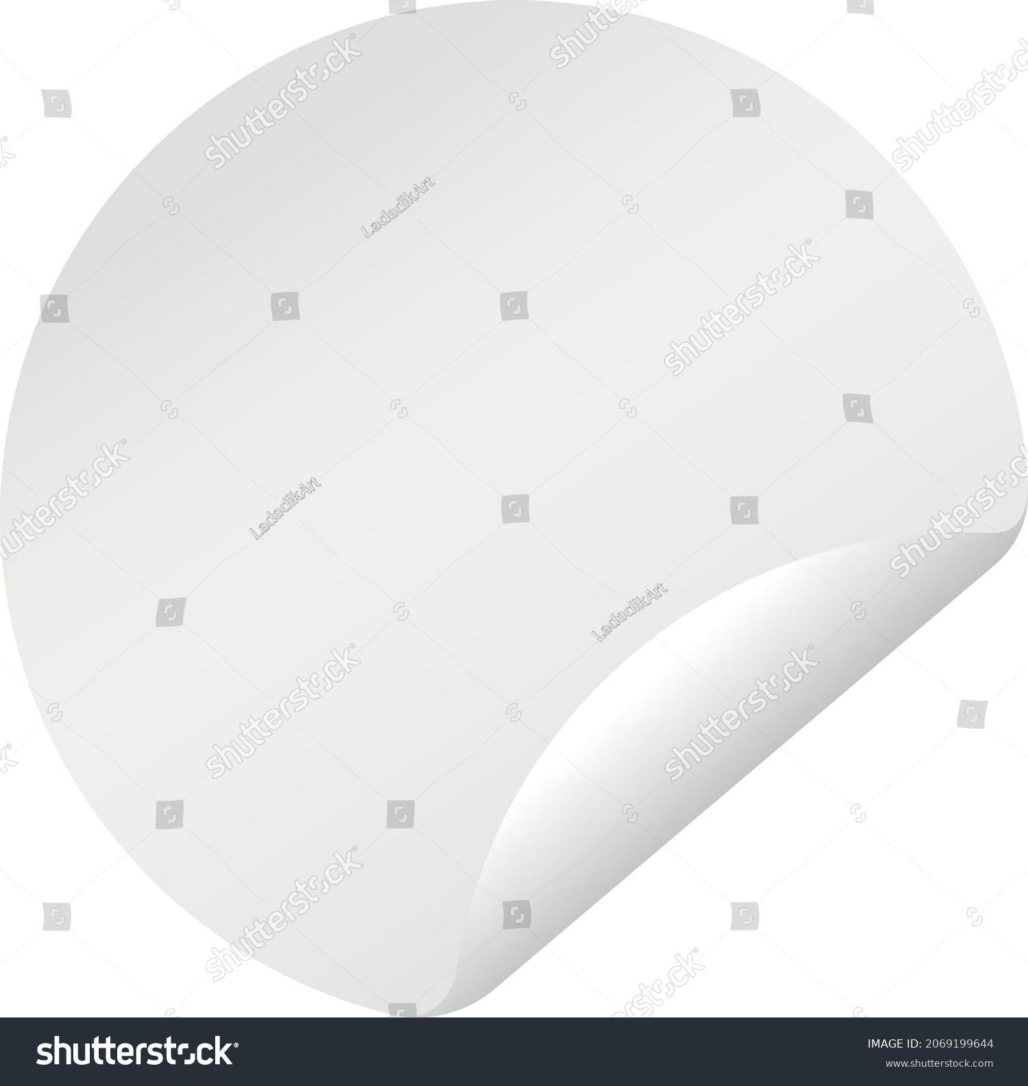 Empty Sticker Peeling Corner Curled Paper Stock Vector (Royalty Free ...