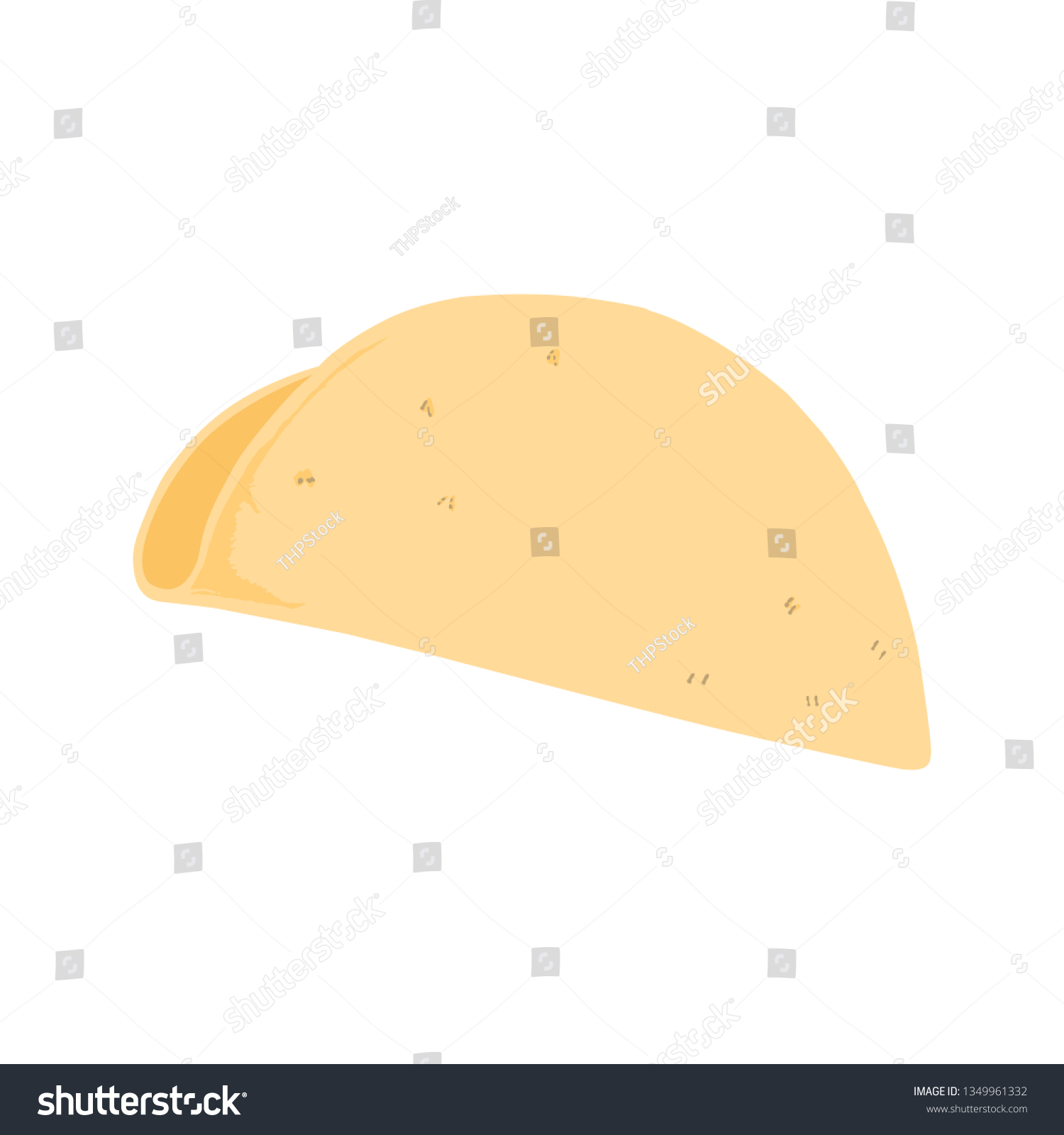 Empty Taco Shell No Filling Vector Stock Vector (Royalty Free) 1349961332