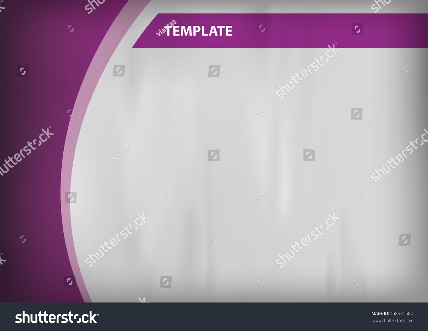Empty Template Grey Background Purple Objects Stock Vector (Royalty ...