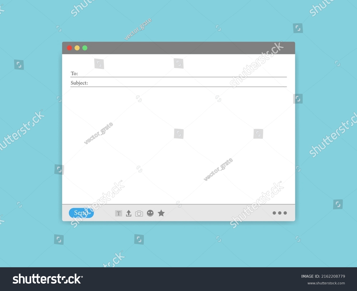 Empty Template Browser Mail Message Interface Stock Vector (Royalty ...