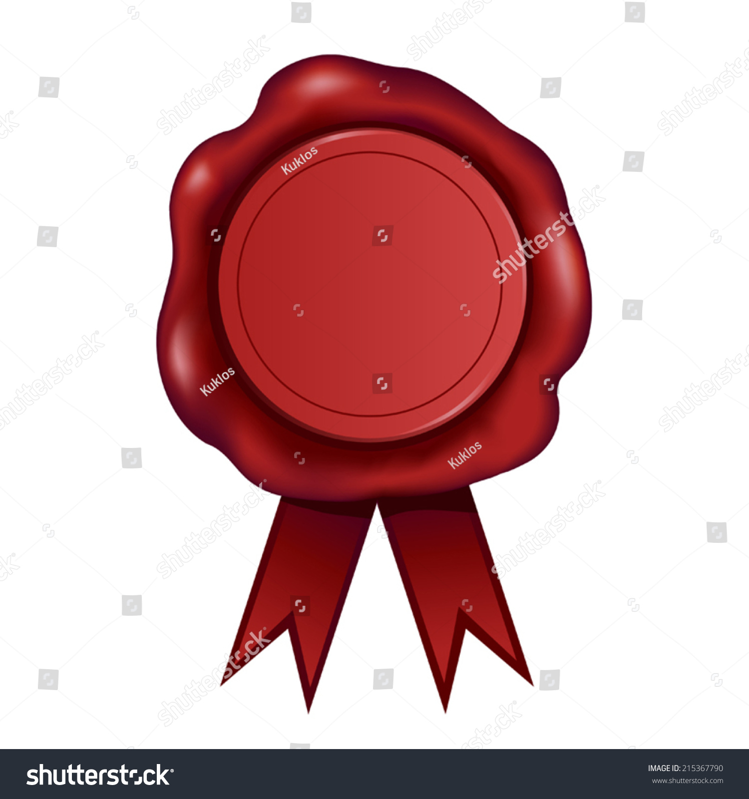 Empty Wax Seal Stock Vector (Royalty Free) 215367790