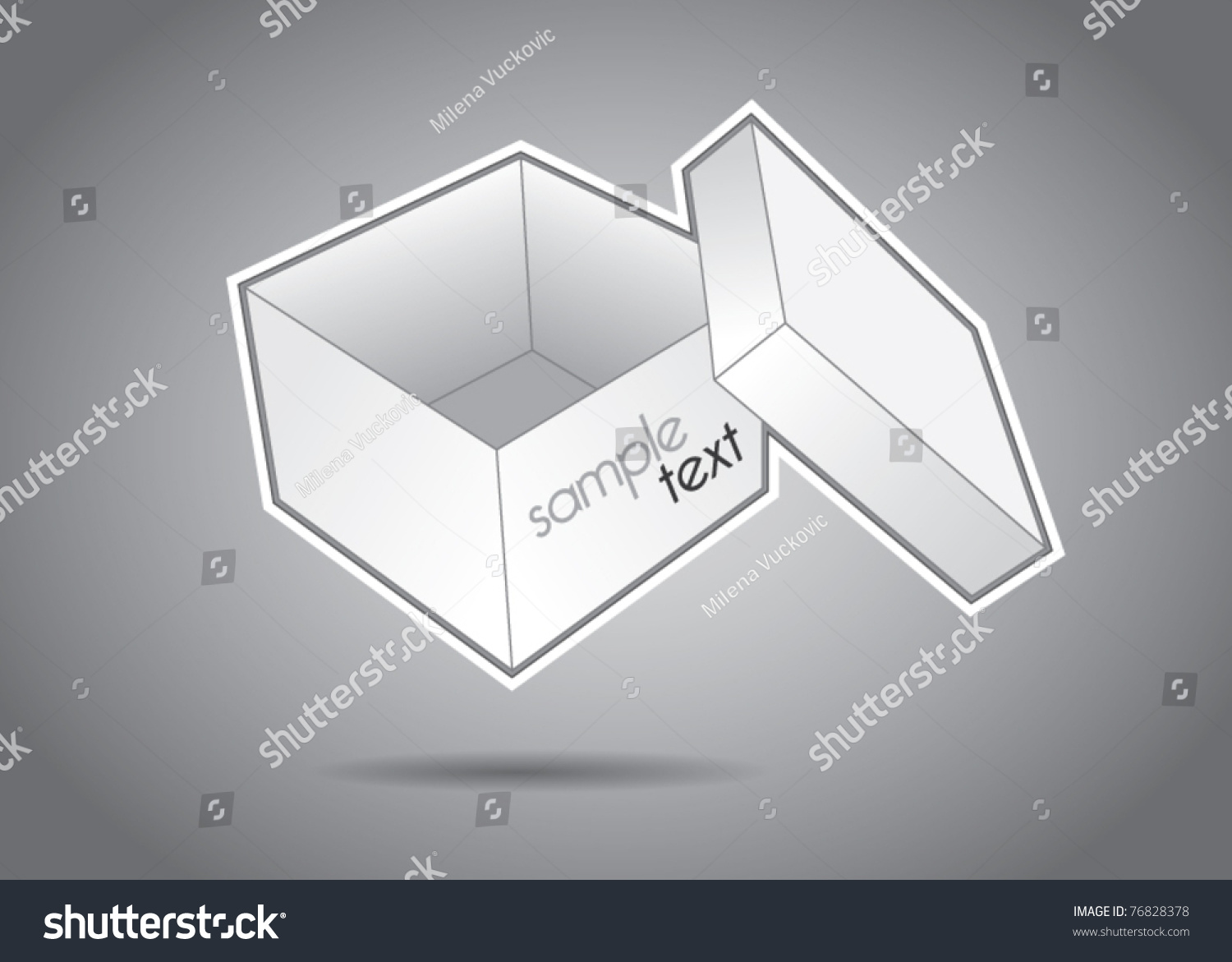 Empty White Box Cover Vector Illustration Stock Vector (Royalty Free ...