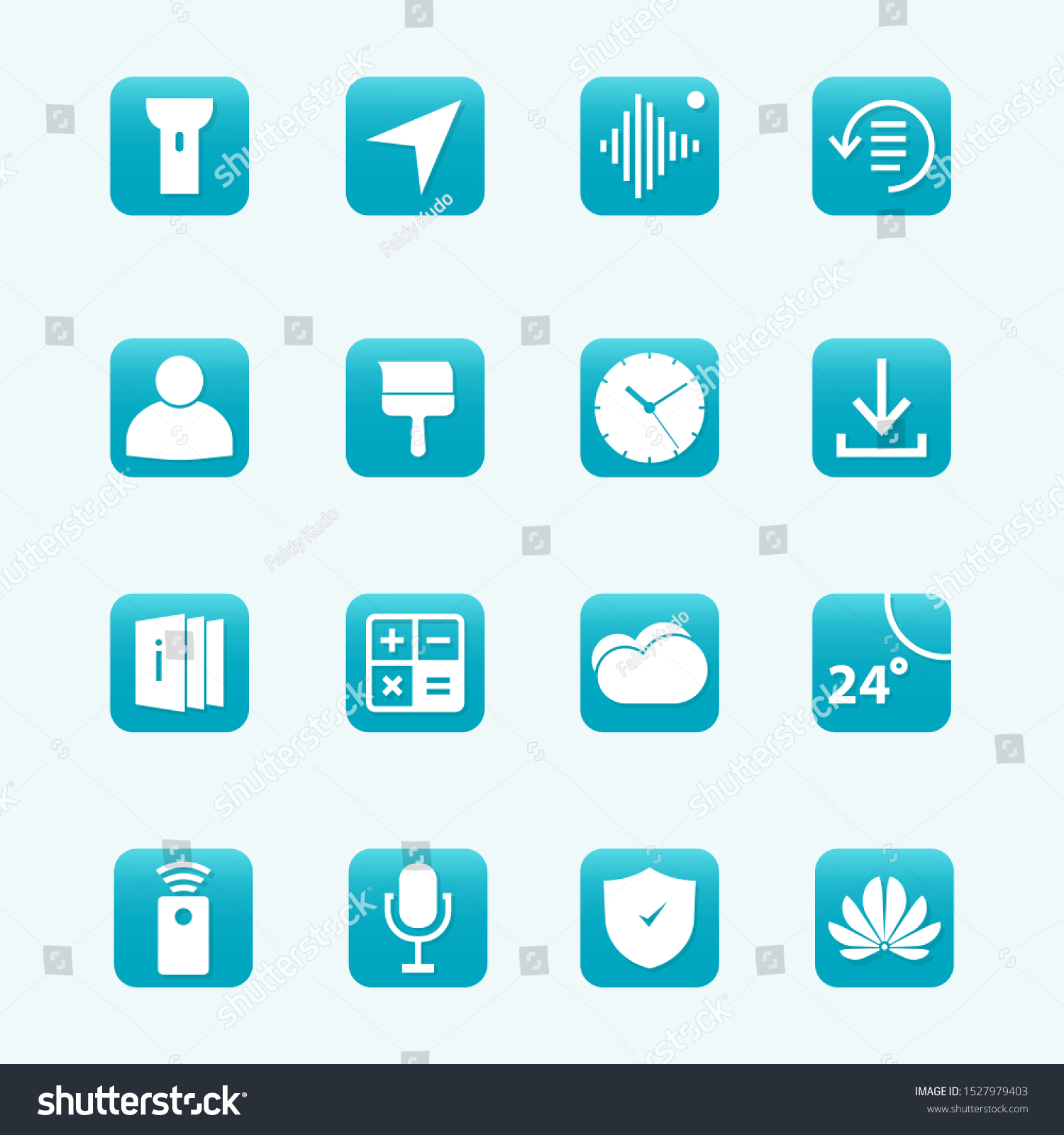Emui Flat Minimalis Icon Set Formobile Stock Vector (Royalty Free ...