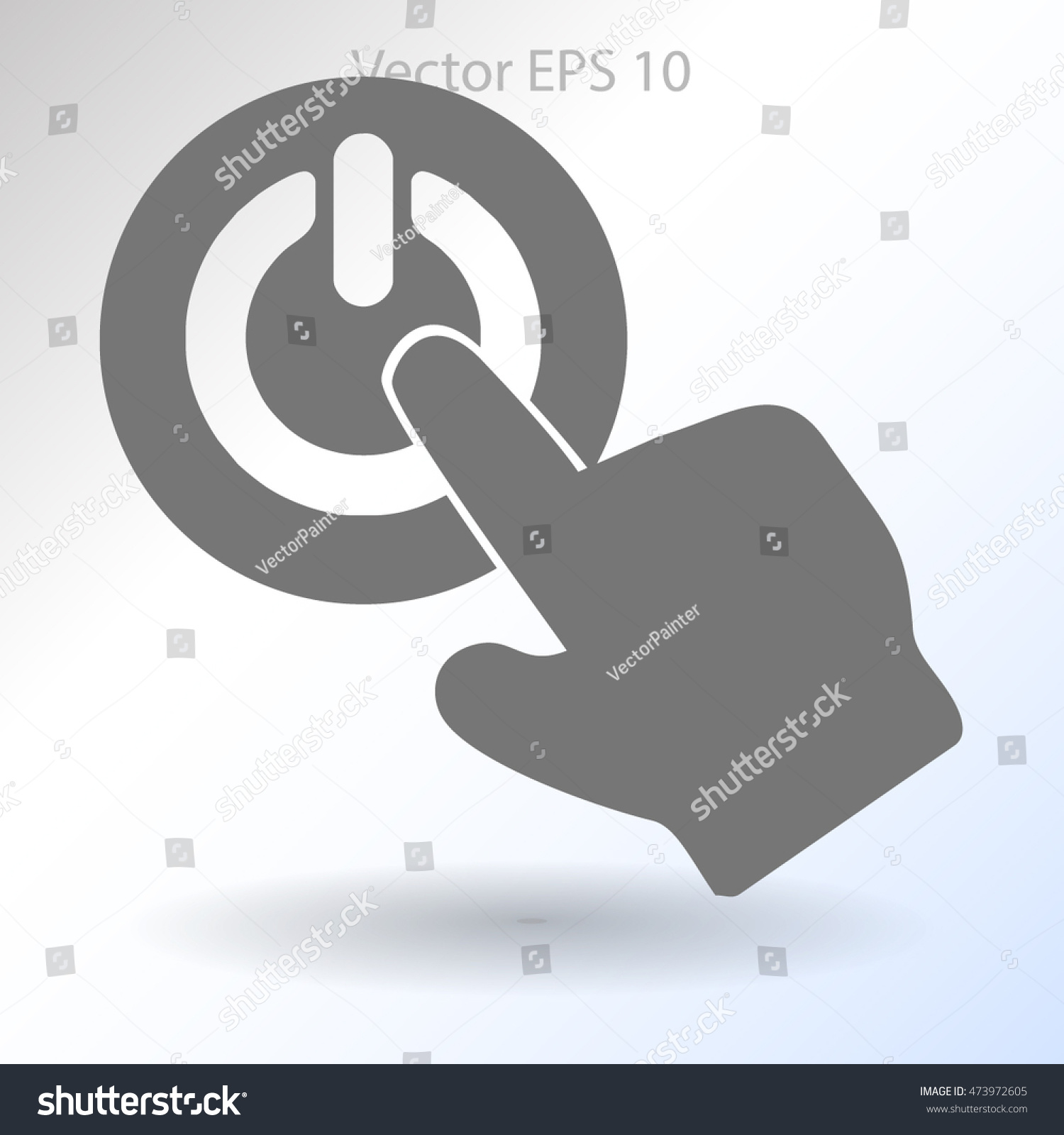 Enable Button Turn Off Picture Stock Vector (Royalty Free) 473972605 ...