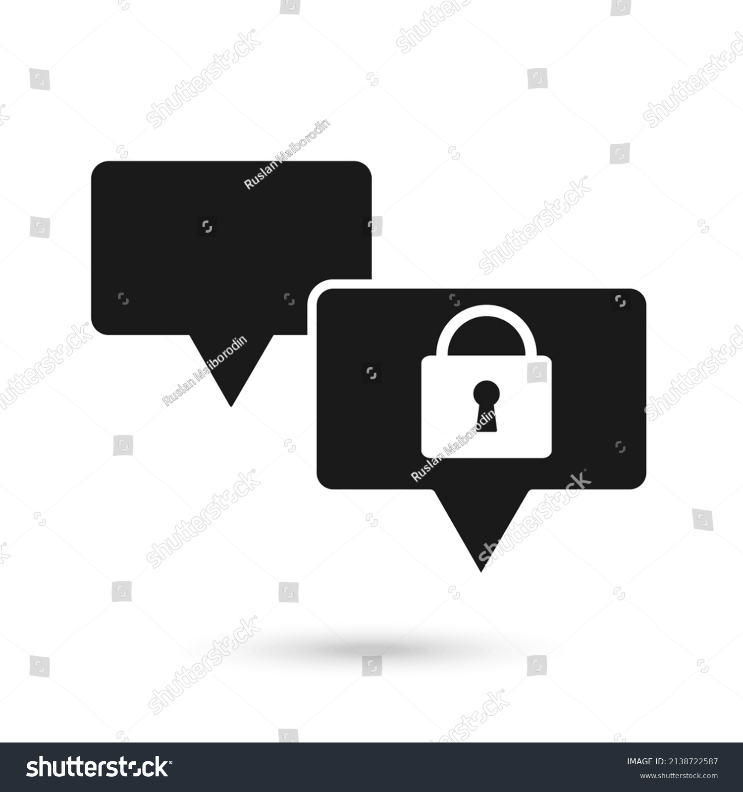 Encryption Message Black Icon Outline Style Stock Vector (Royalty Free ...
