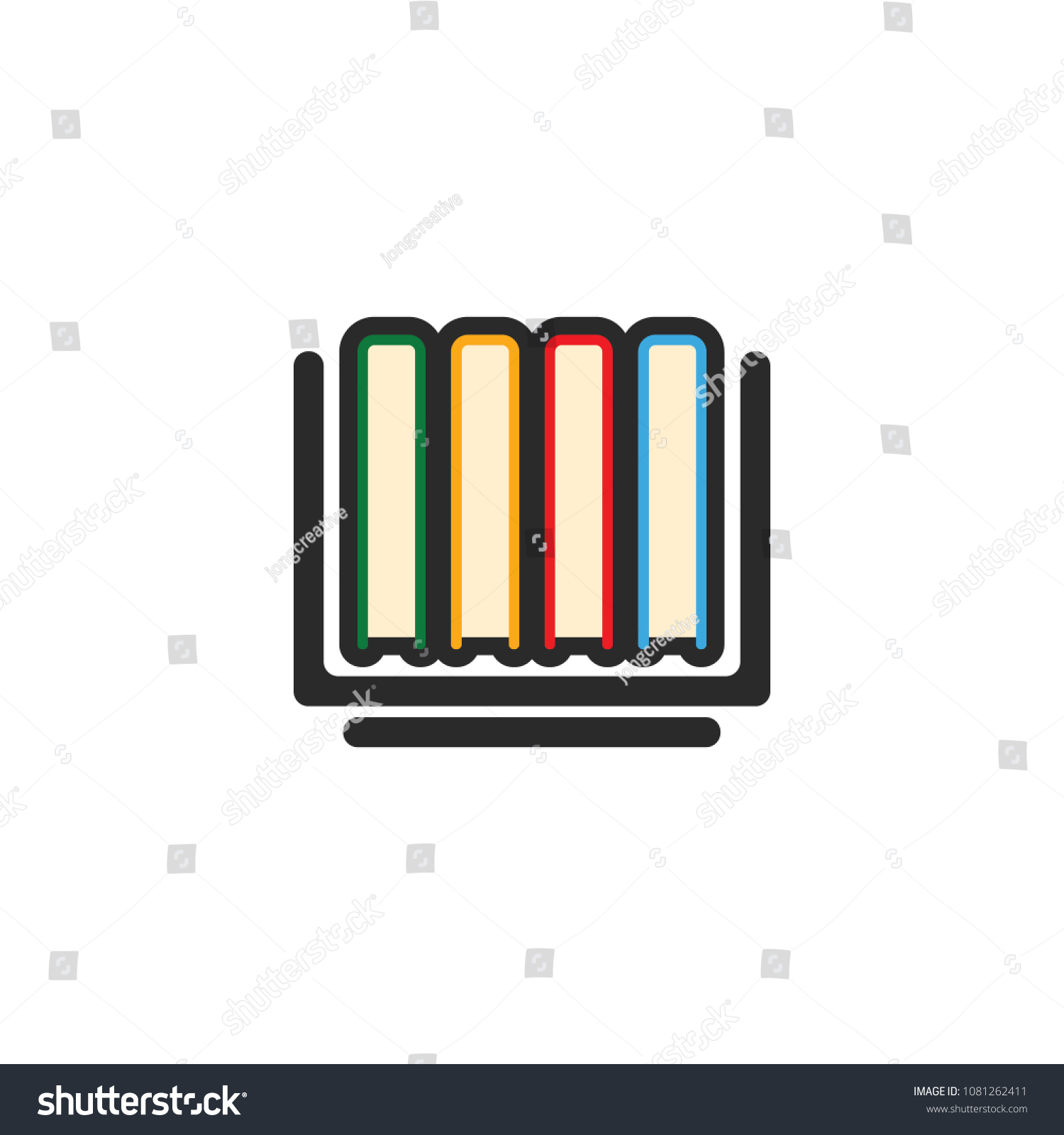 Encyclopedia Book Bookshelf Folder Collection Stock Vector (Royalty ...