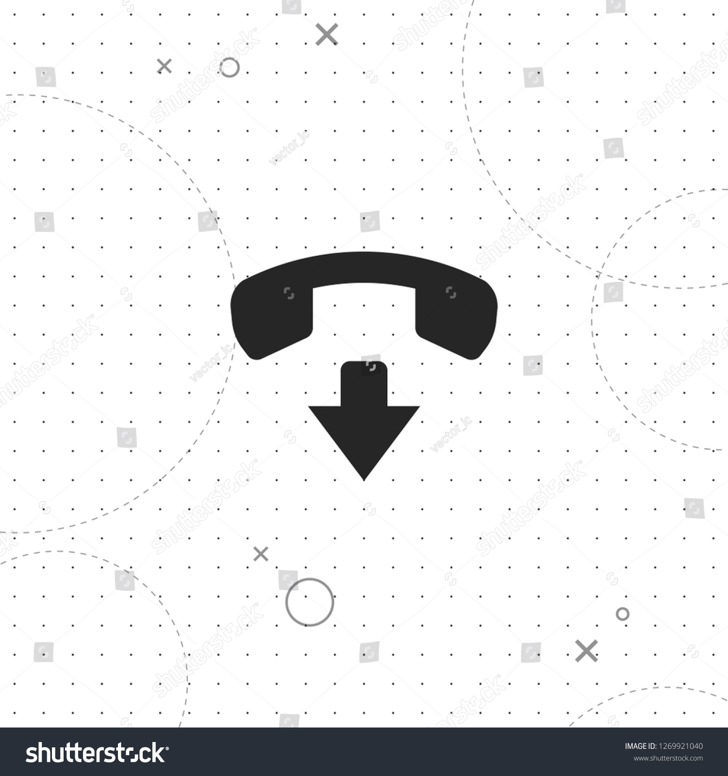 End Call Icon Vector Best Flat Stock Vector (Royalty Free) 1269921040 ...