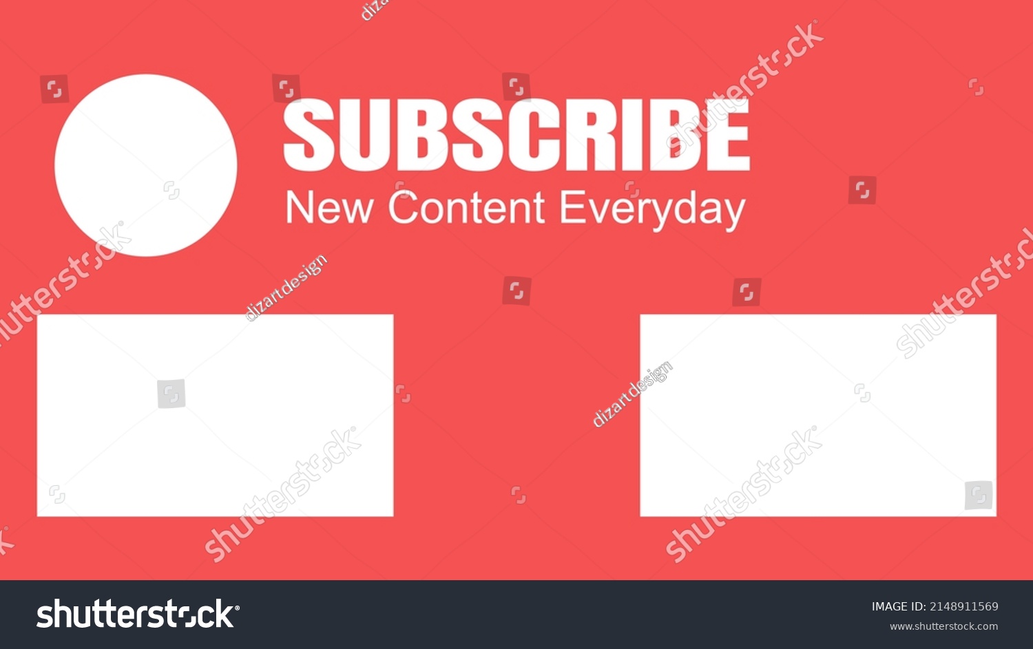 End Screen Template Previous Next Video Stock Vector (Royalty Free ...