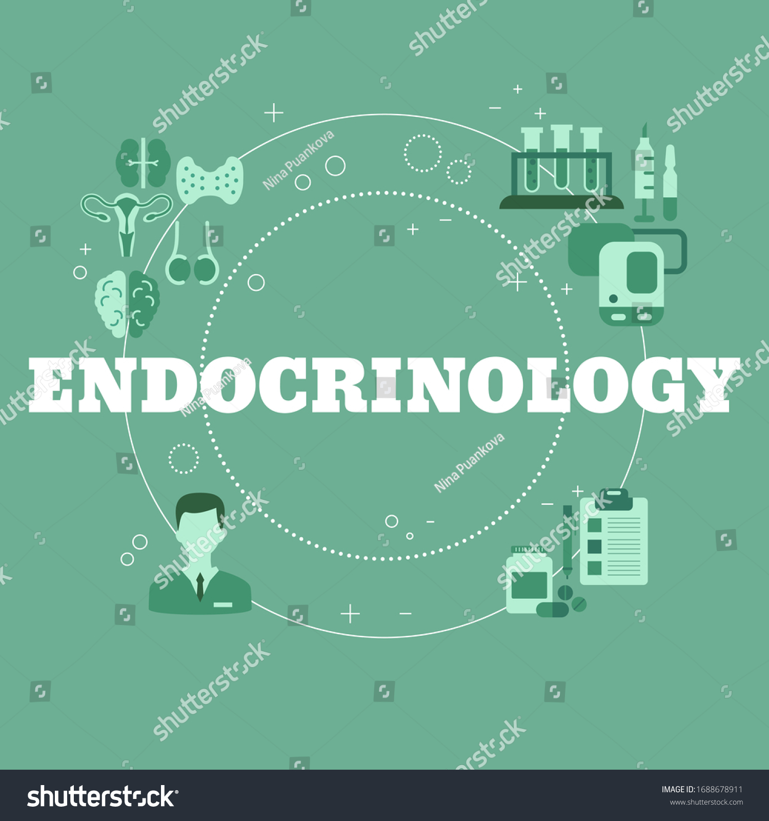 Endocrinology Concept Vector Illustration Stock Vector (Royalty Free ...