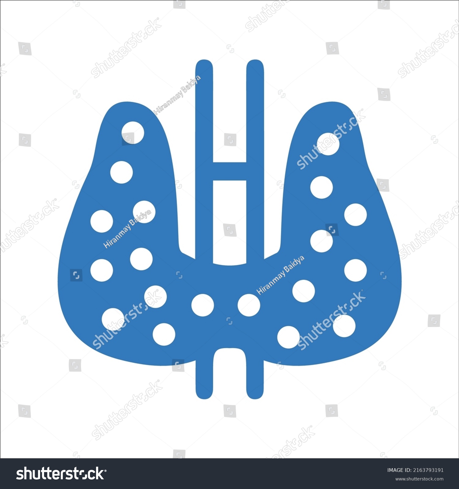 Endocrinology Thyroid Icon Blu Vector Graphics Stock Vector (Royalty ...