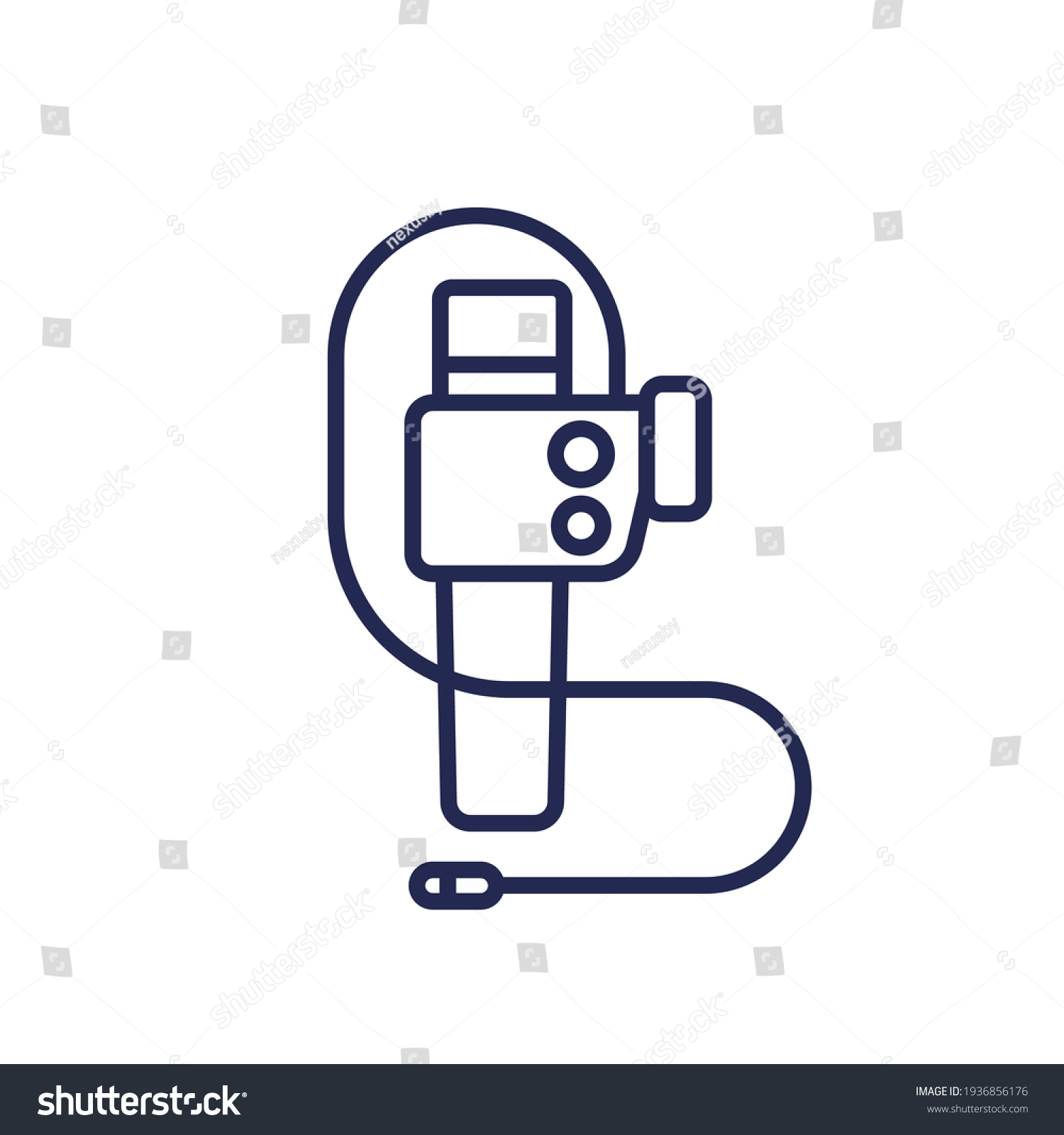 Endoscope Line Icon Colonoscopy Tool Stock Vector (Royalty Free ...