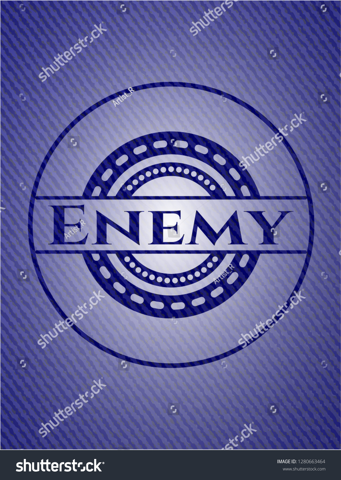 Enemy Emblem Denim Texture Stock Vector (Royalty Free) 1280663464 ...