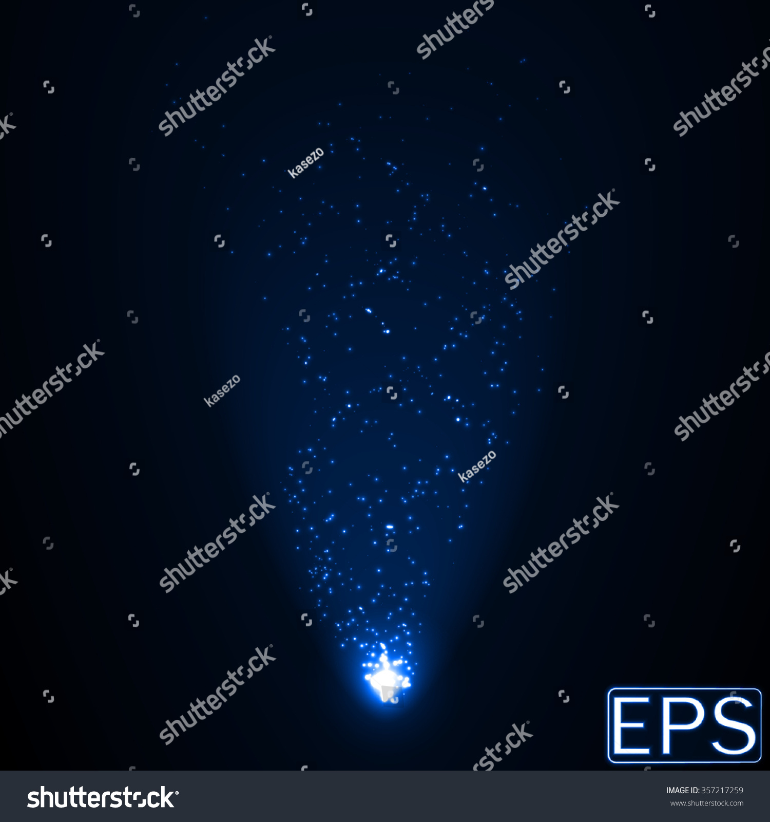Energy Beam Particles Blue Version Stock Vector (Royalty Free ...