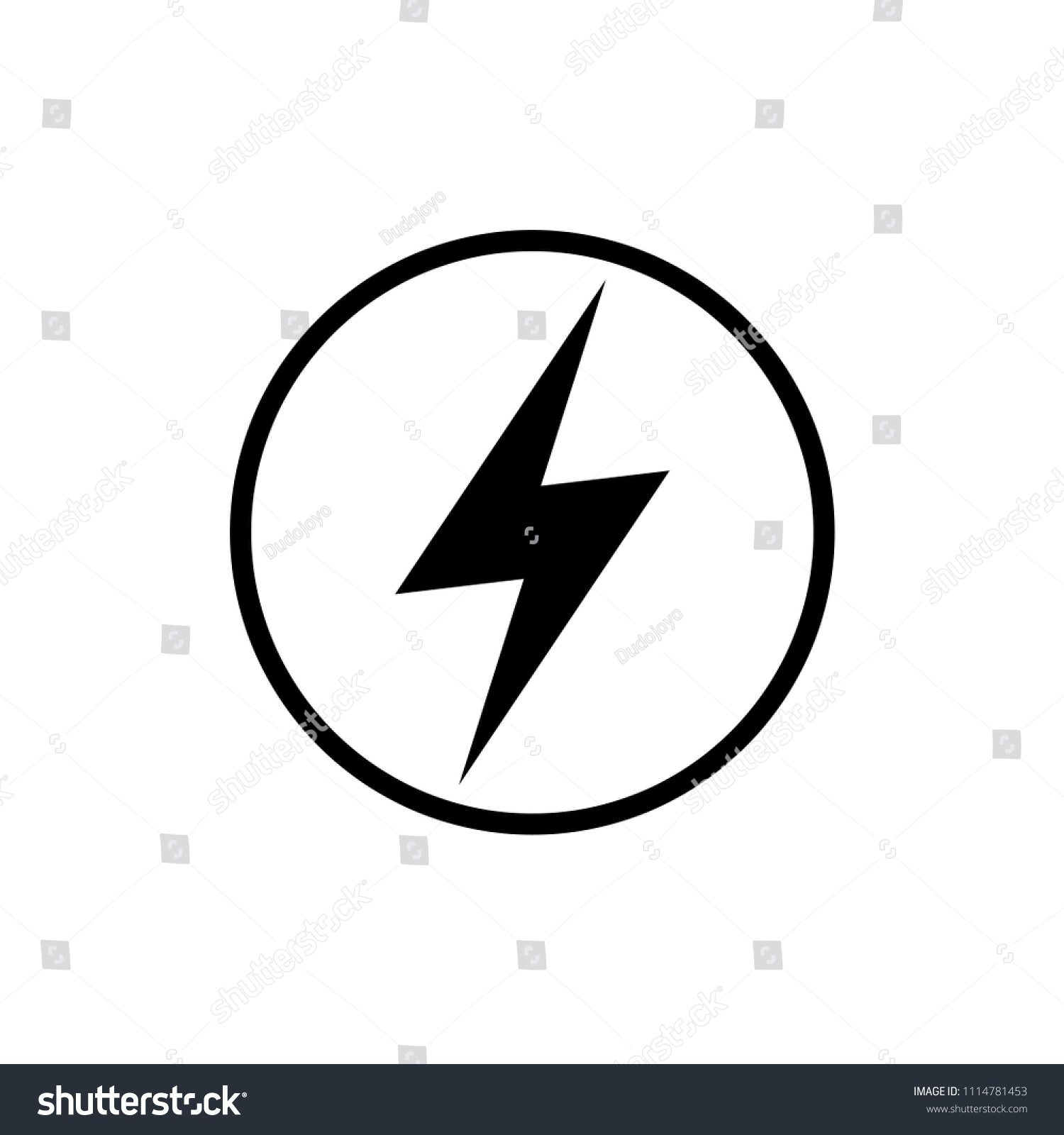 Energy Bolt Power Icon Vector Stock Vector (Royalty Free) 1114781453 ...