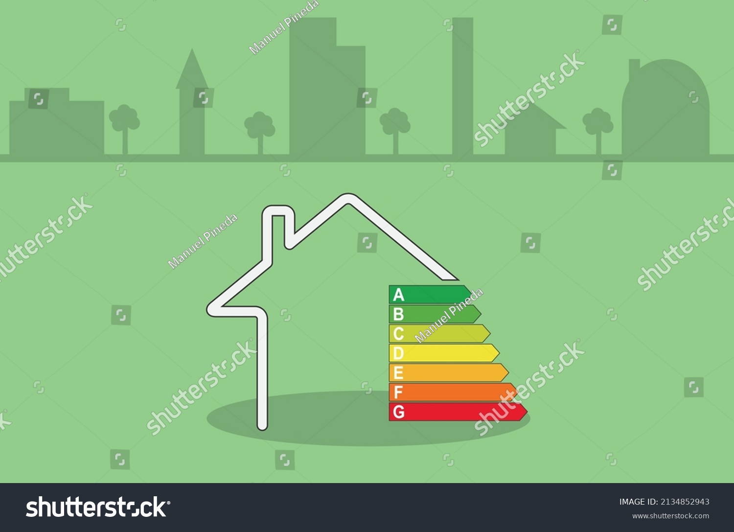 Energy Efficiency Label Construction Stock Vector (Royalty Free ...