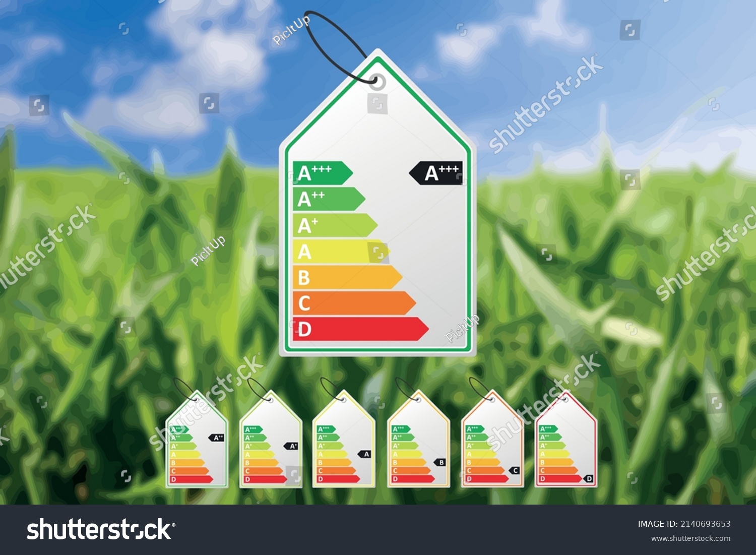 Energy Efficiency Labels Set On Vector Stock Vector (Royalty Free ...