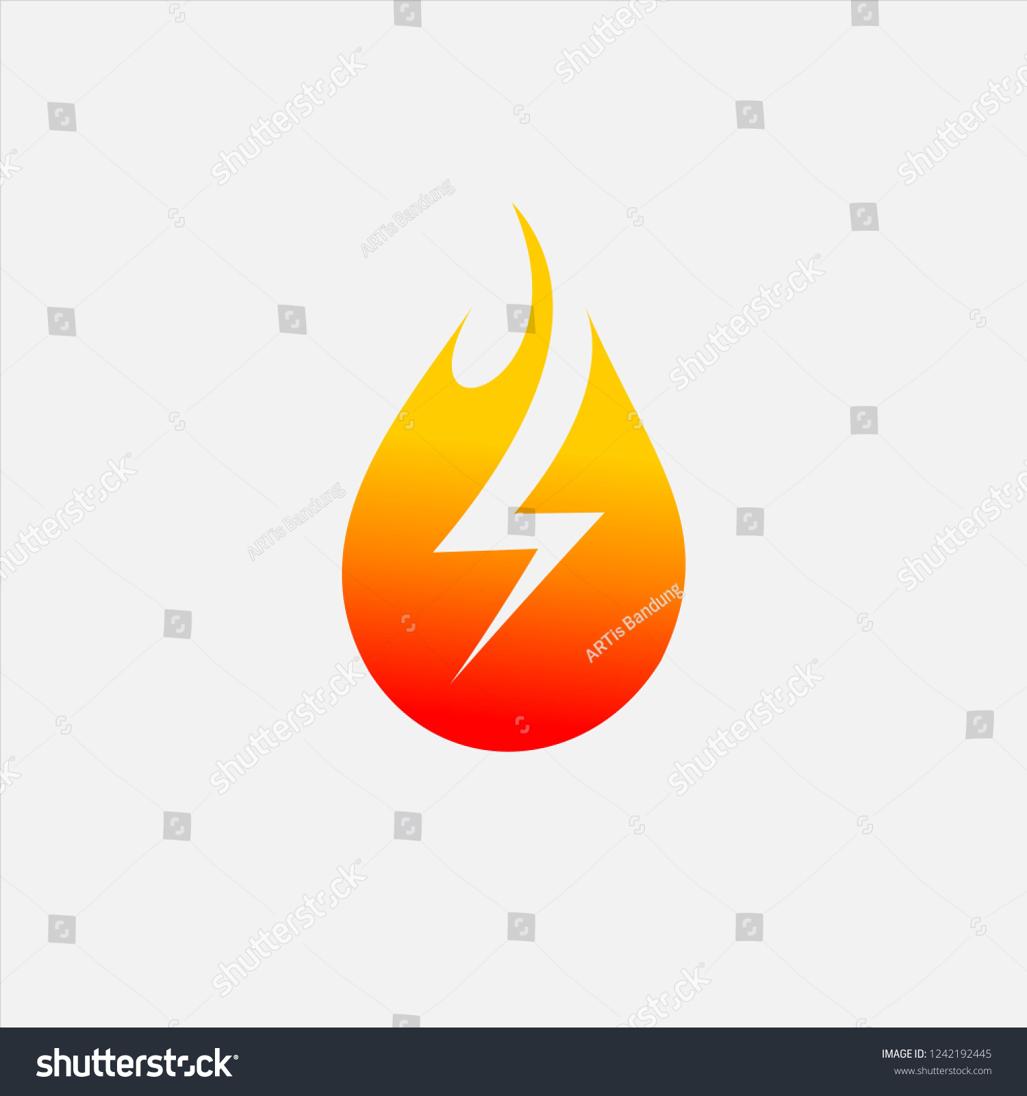 Energy Fire Vector Stock Vector (Royalty Free) 1242192445