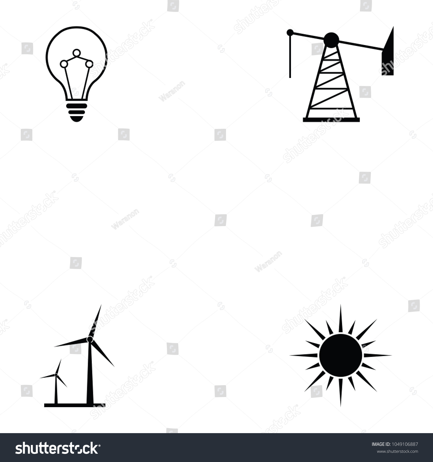 Energy Icon Set Stock Vector (Royalty Free) 1049106887