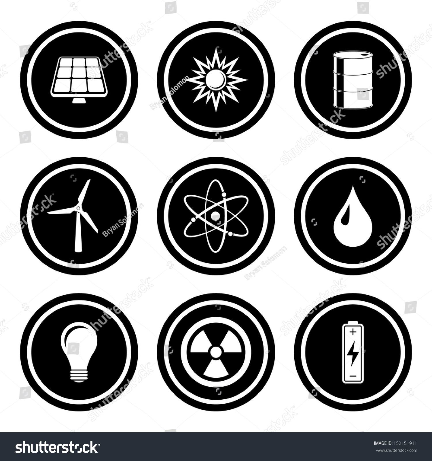 Energy Icon Set Stock Vector (Royalty Free) 152151911
