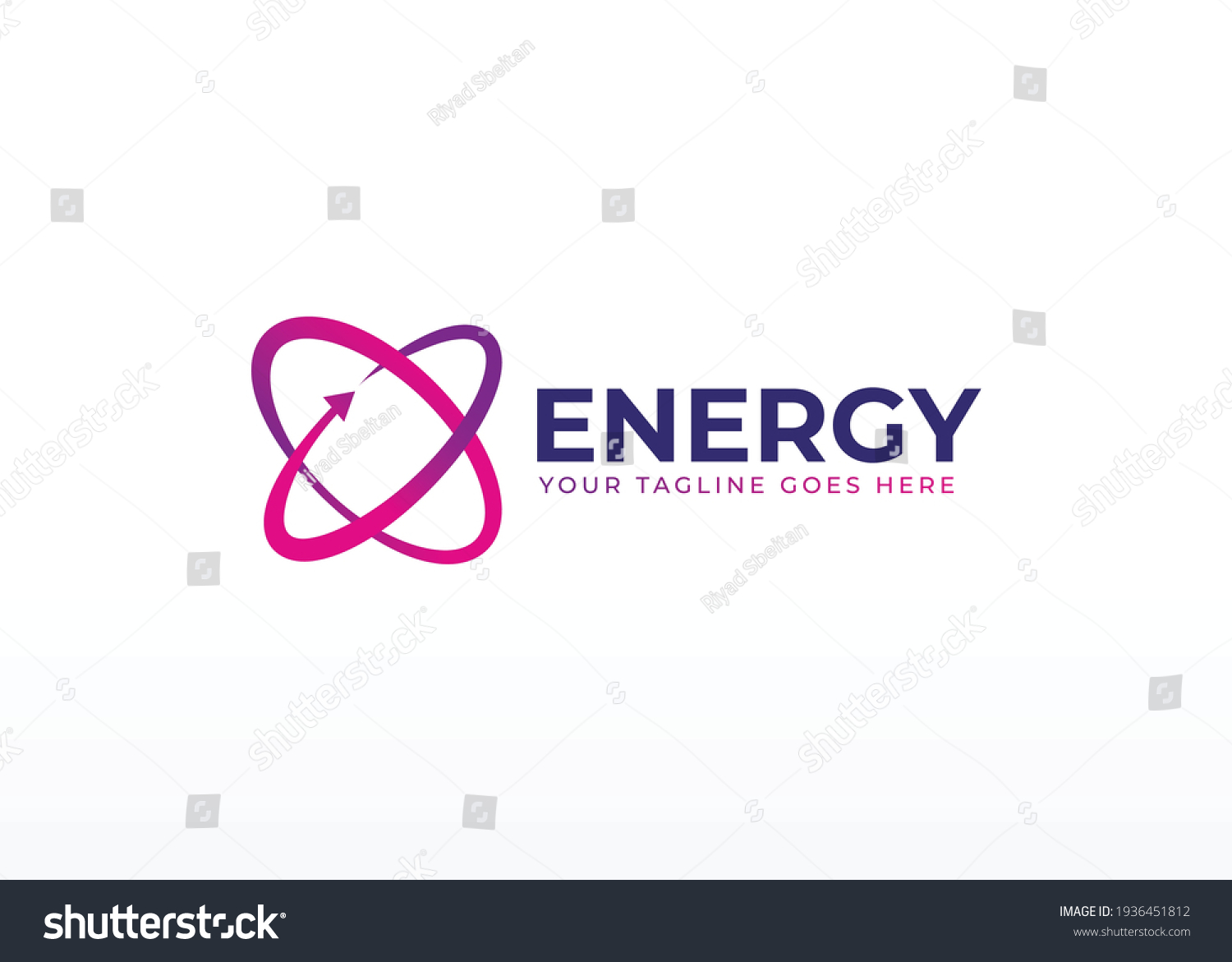 Energy Logo Dynamic Arrows Atom Concept Stock Vector (Royalty Free ...