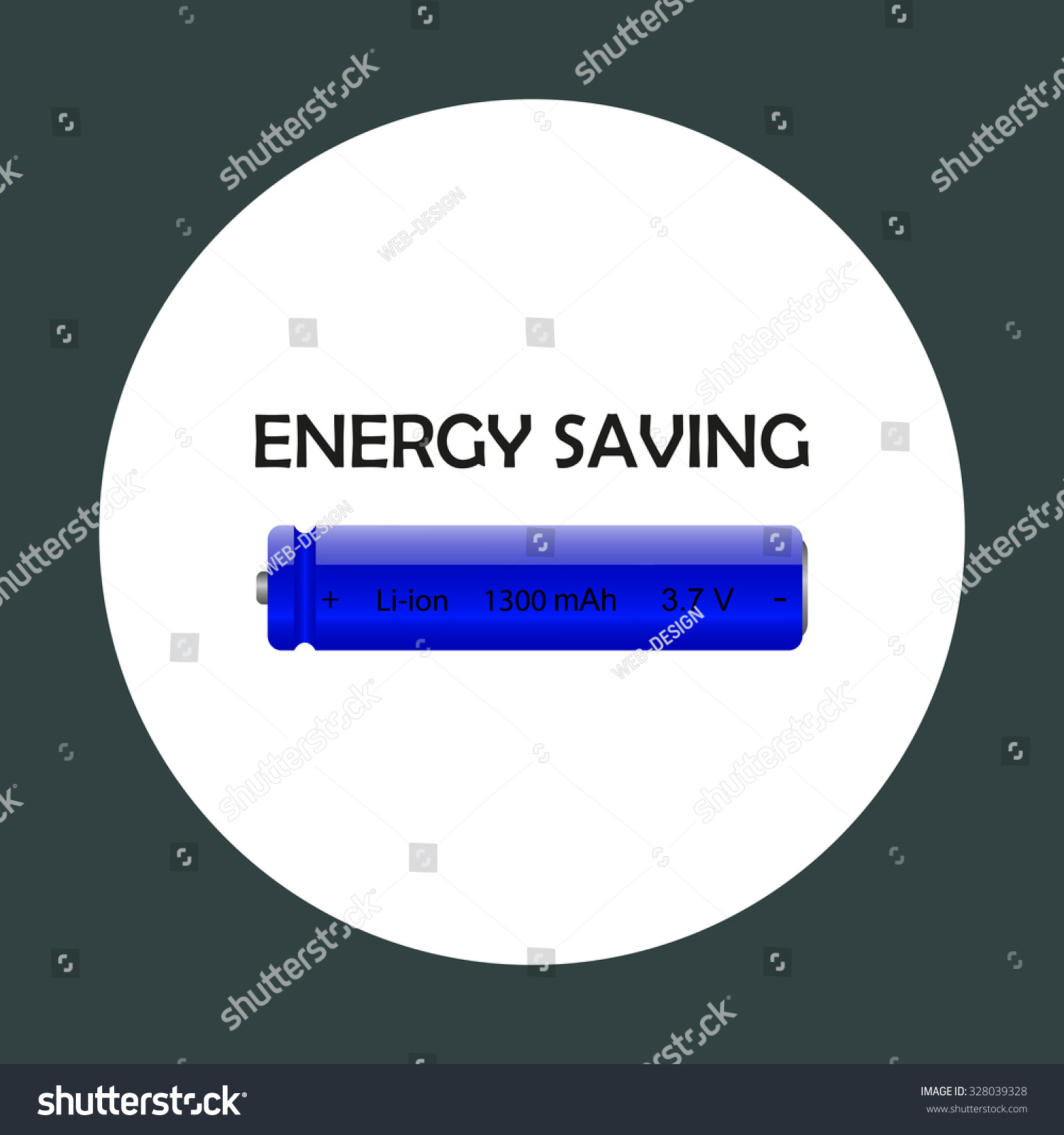 Energy Saving Battery Icon Vector Design Stock Vector (Royalty Free ...