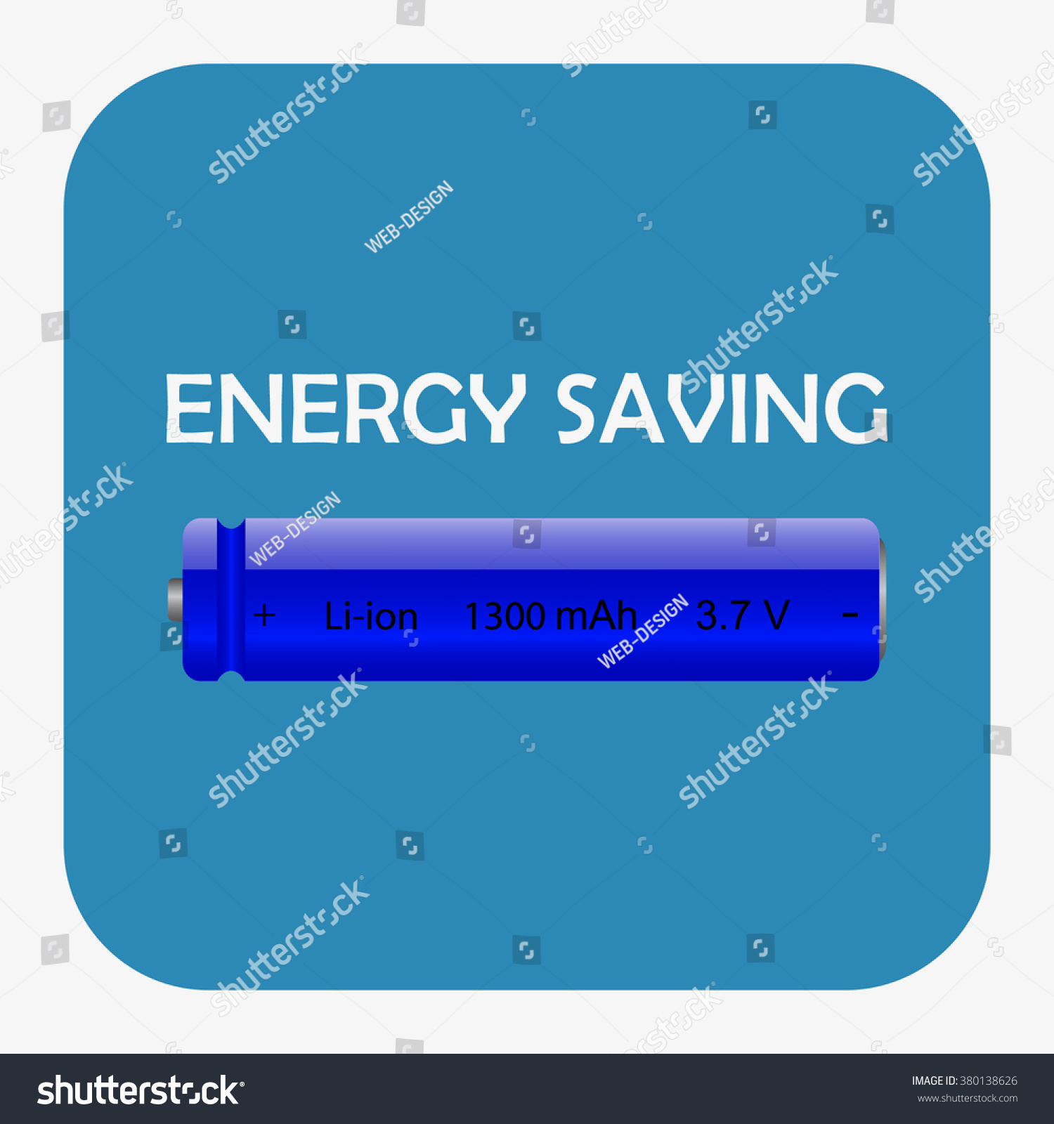 Energy Saving Battery Icon Vector Design Stock Vector (Royalty Free ...