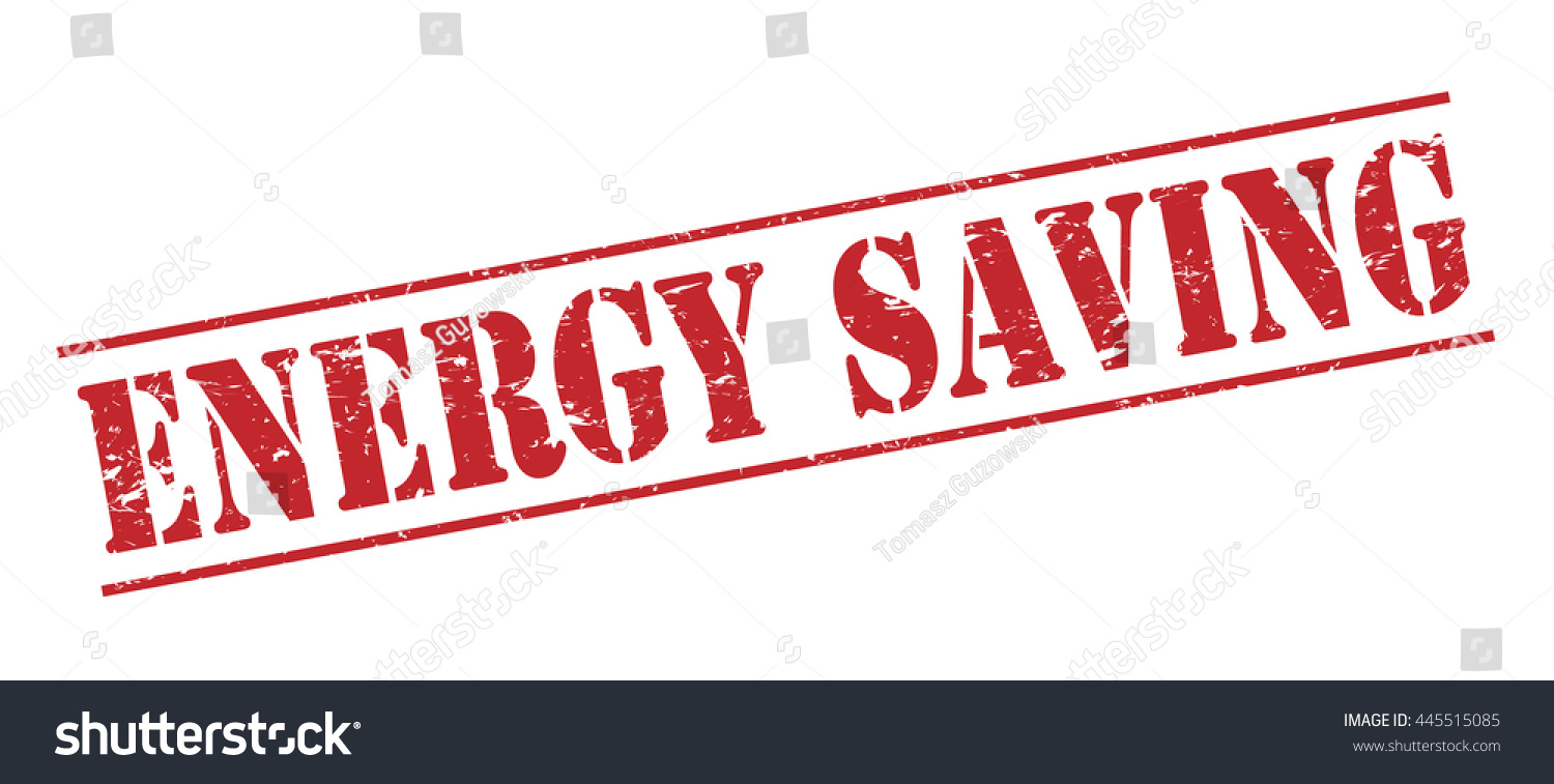 Energy Saving Vector Stamp On White Stock Vector (Royalty Free) 445515085