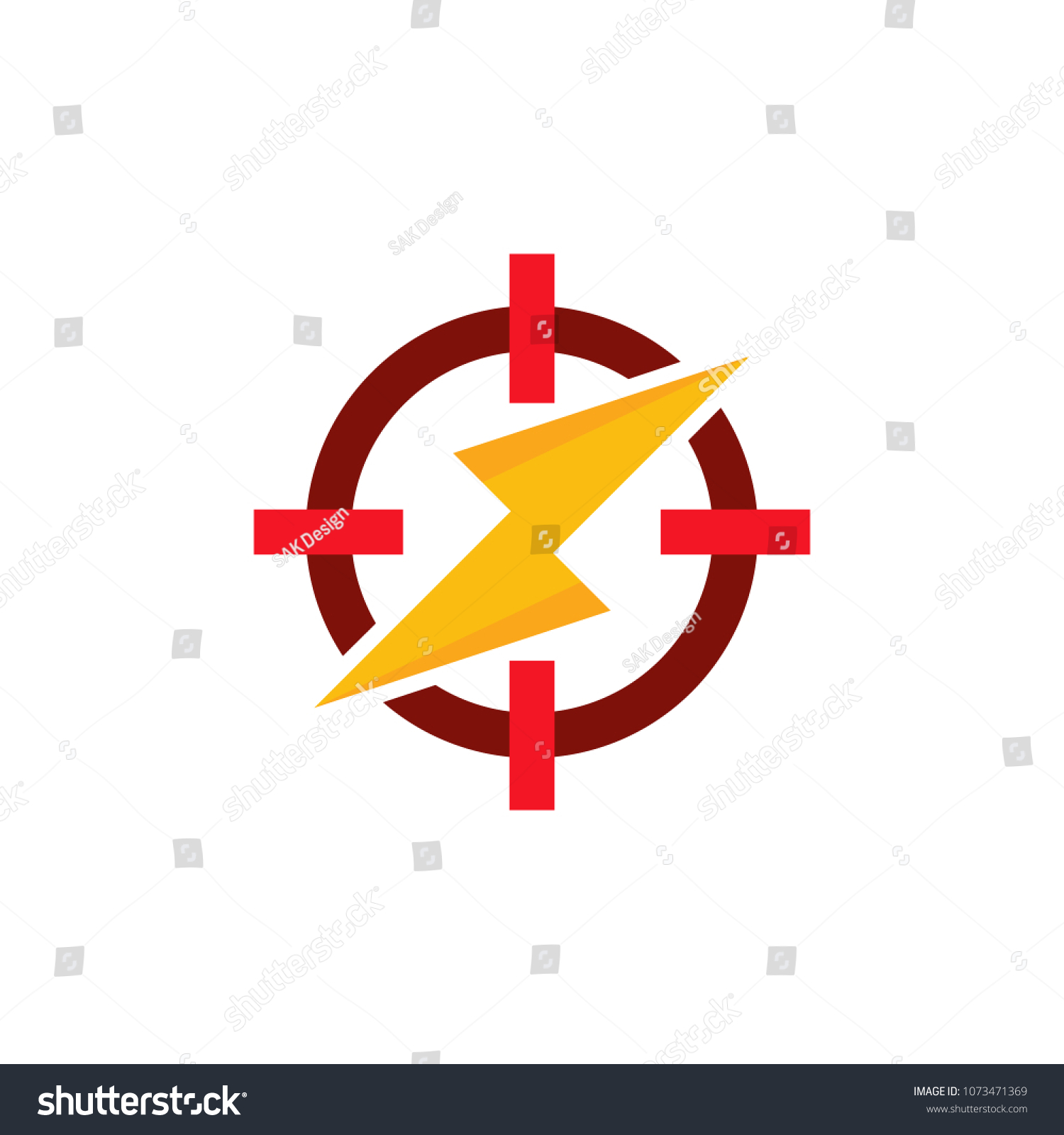 Energy Target Logo Icon Design Stock Vector (Royalty Free) 1073471369 ...